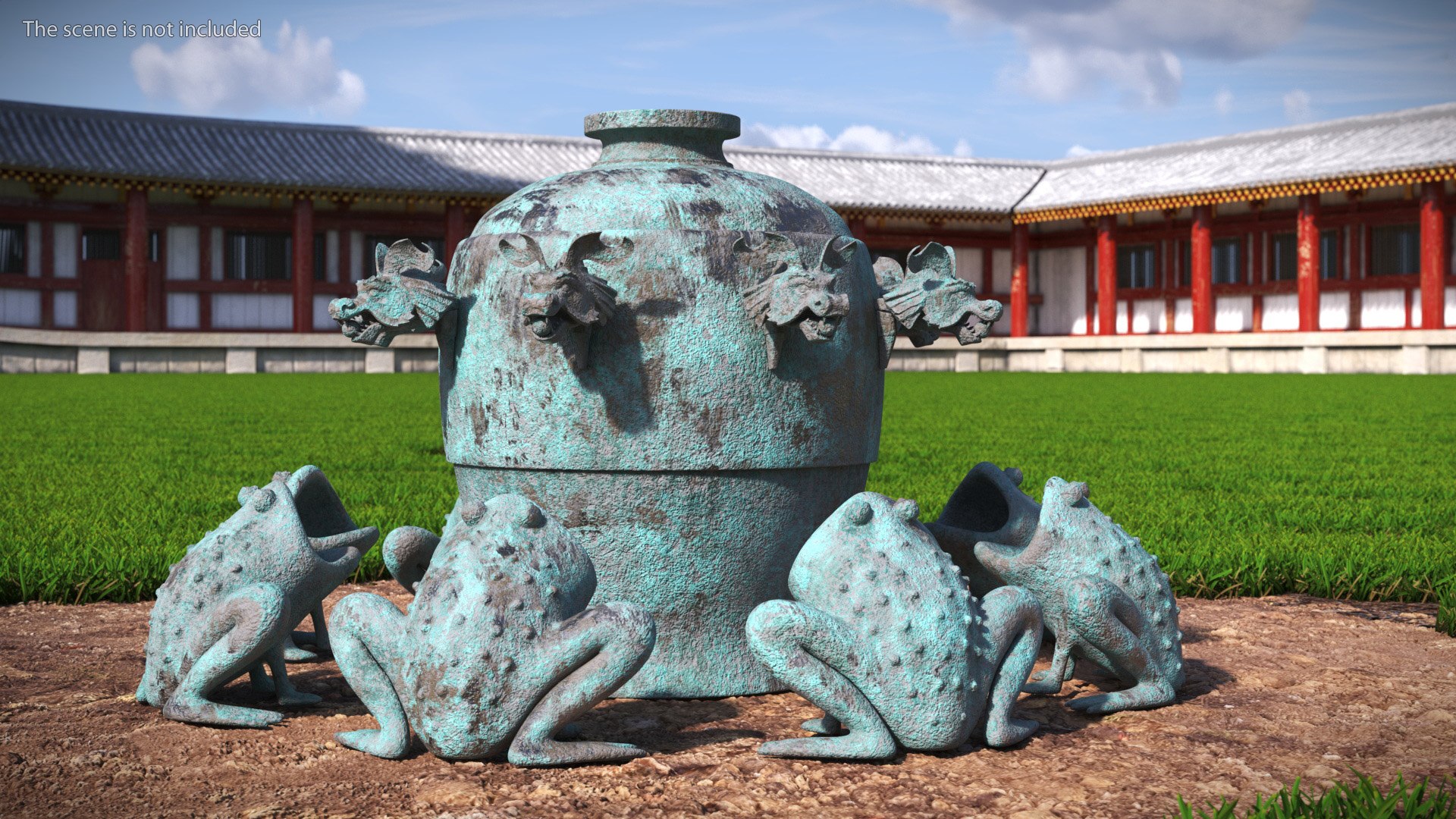 3D Han Dynasty Ancient Seismograph With Patina - TurboSquid 2417953