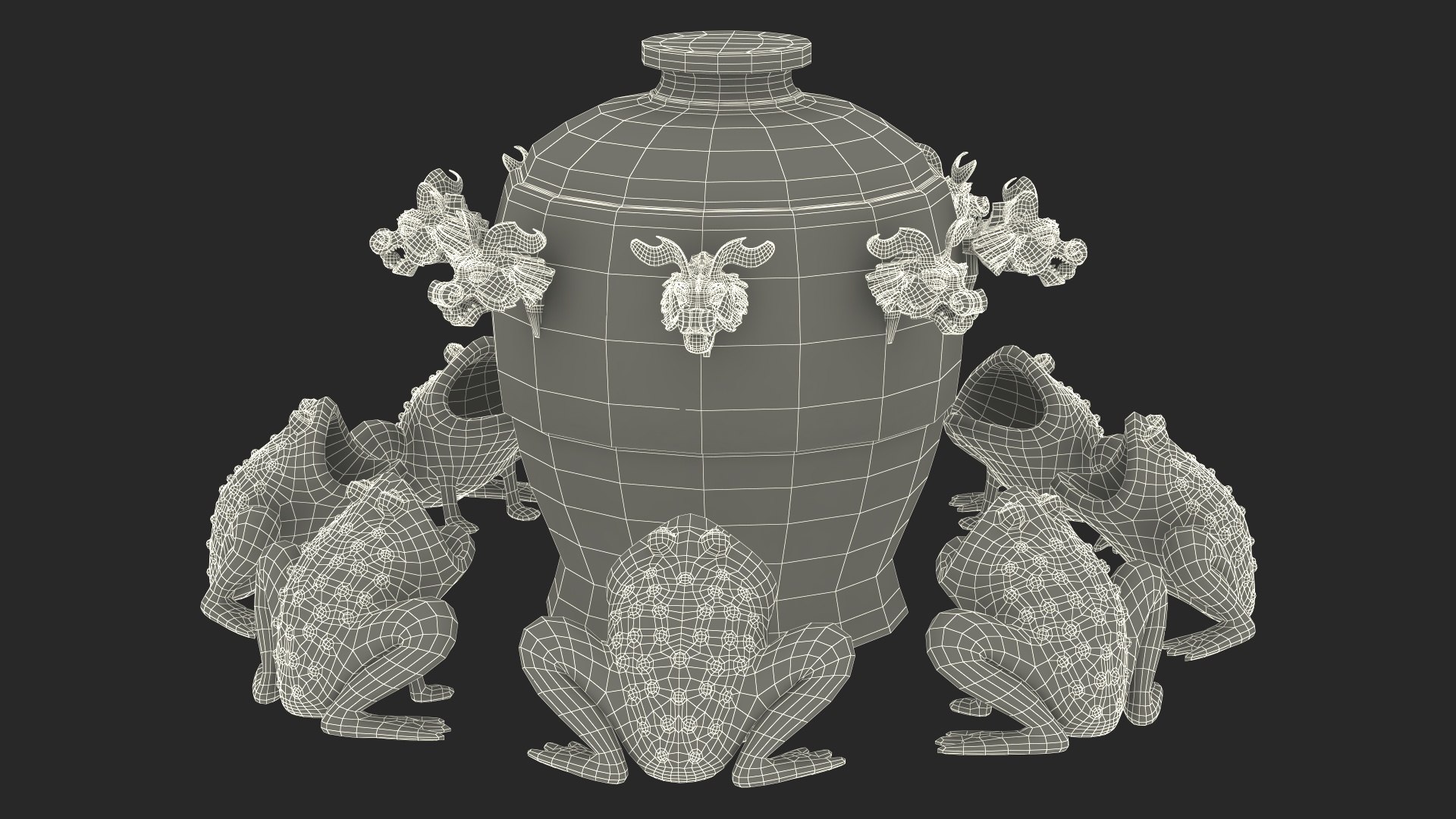 3D Han Dynasty Ancient Seismograph With Patina - TurboSquid 2417953