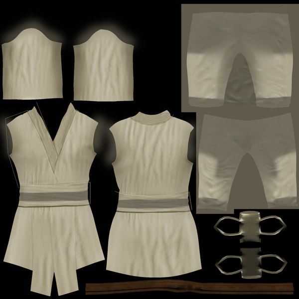 modelo 3d Traje completo de Jedi masculino - TurboSquid 1997916