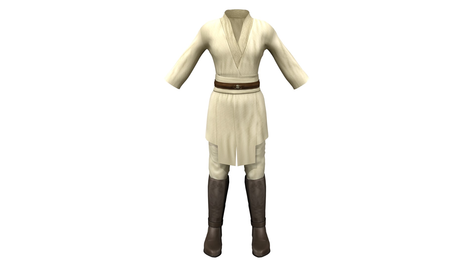 Male Jedi Full Outfit 3D Model - TurboSquid 1997916