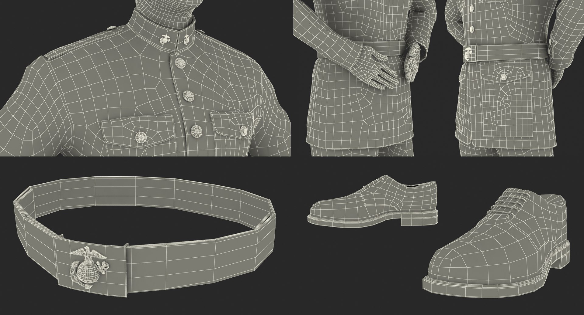 3D Usmc Marine Officer Wearing - TurboSquid 1179546