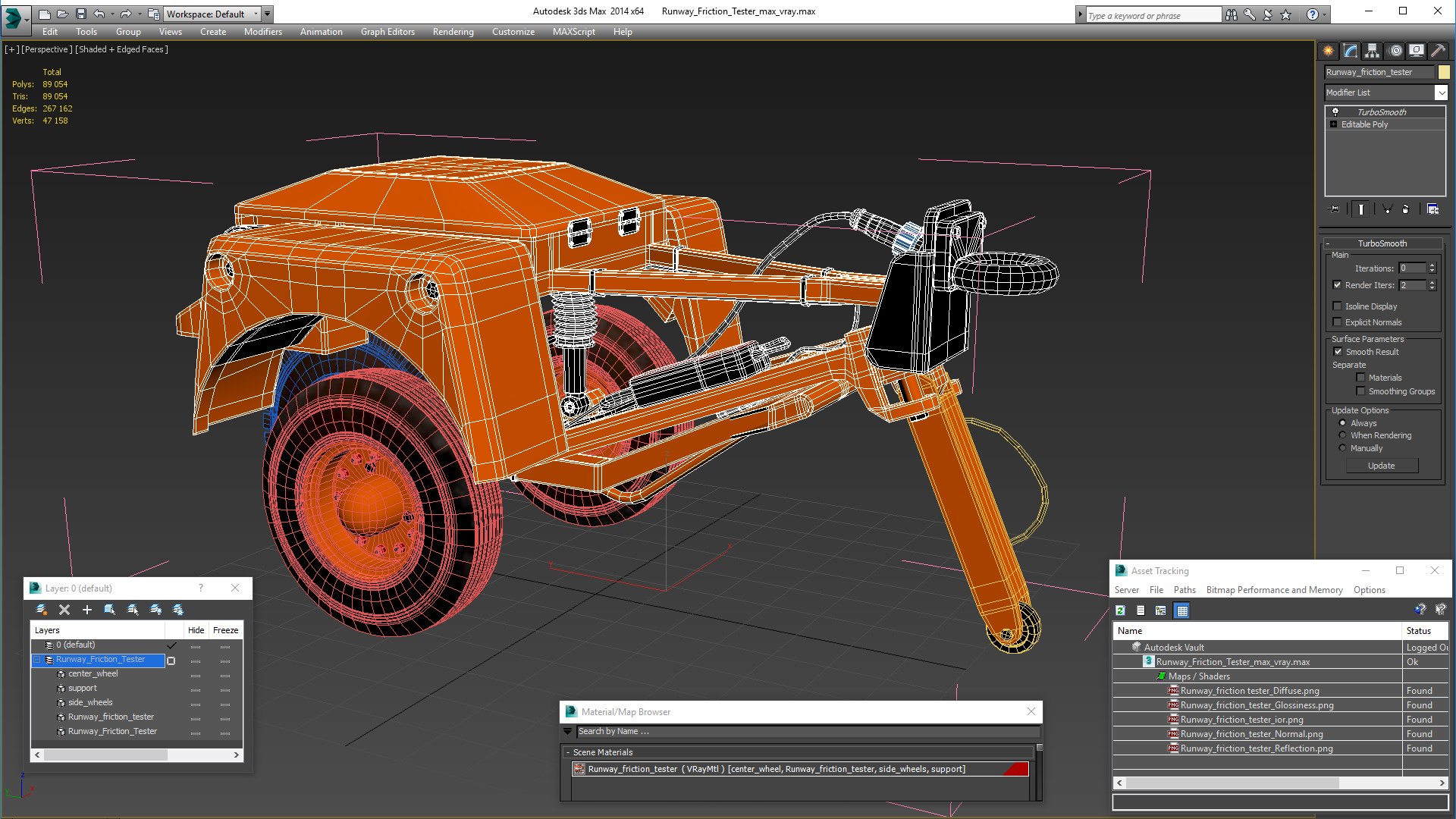 3D runway friction tester model - TurboSquid 1697770