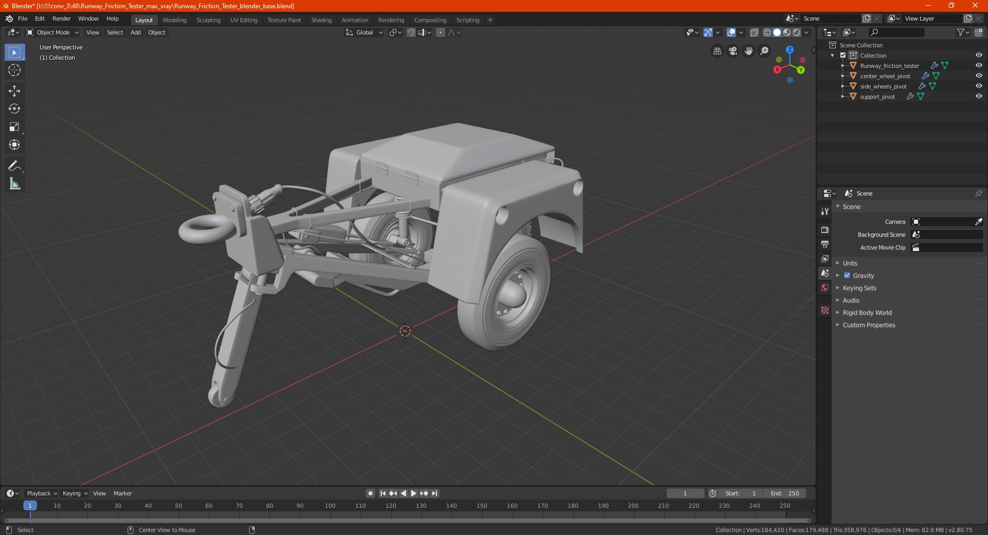3D runway friction tester model - TurboSquid 1697770