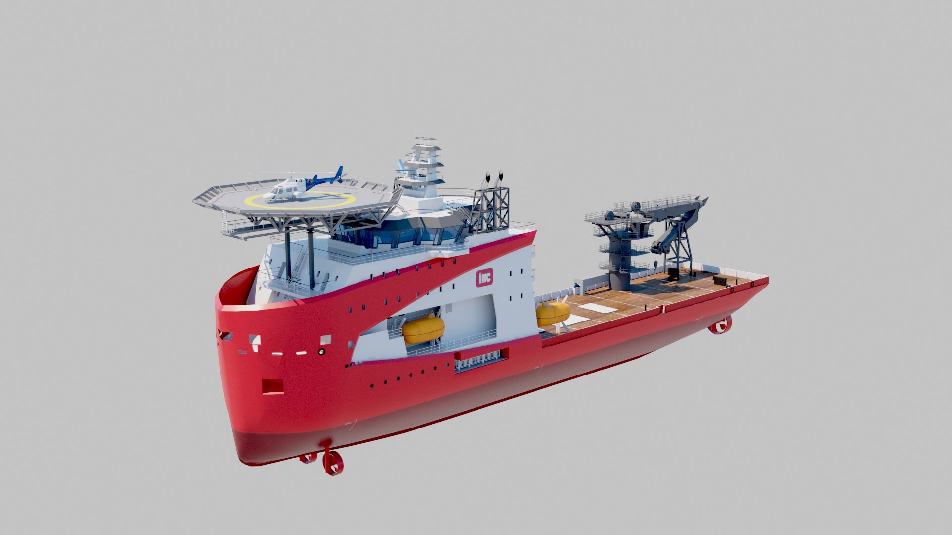 3D Model Ihc Offshore Support Vessel - TurboSquid 1472709