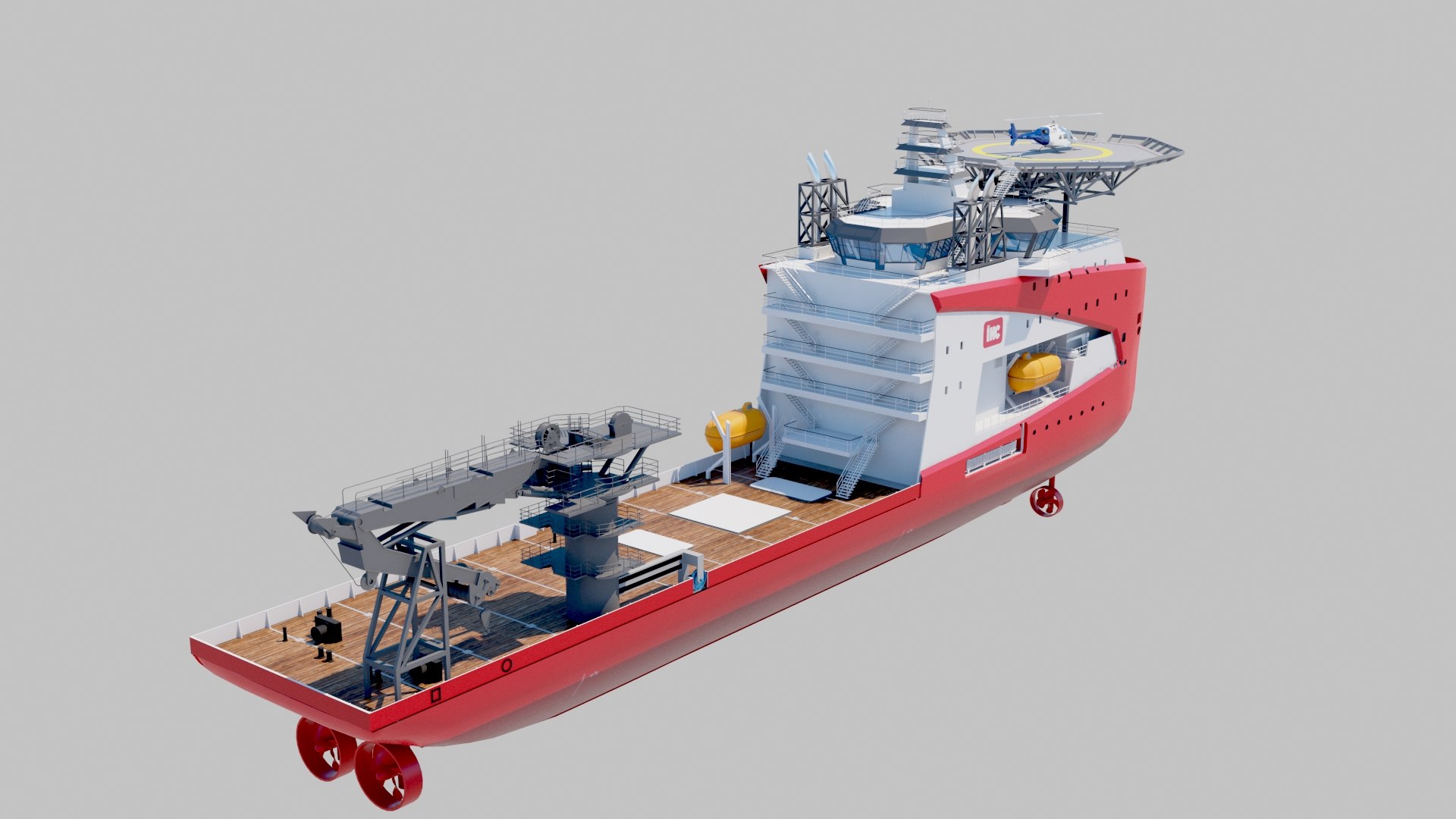 3D Model Ihc Offshore Support Vessel - TurboSquid 1472709