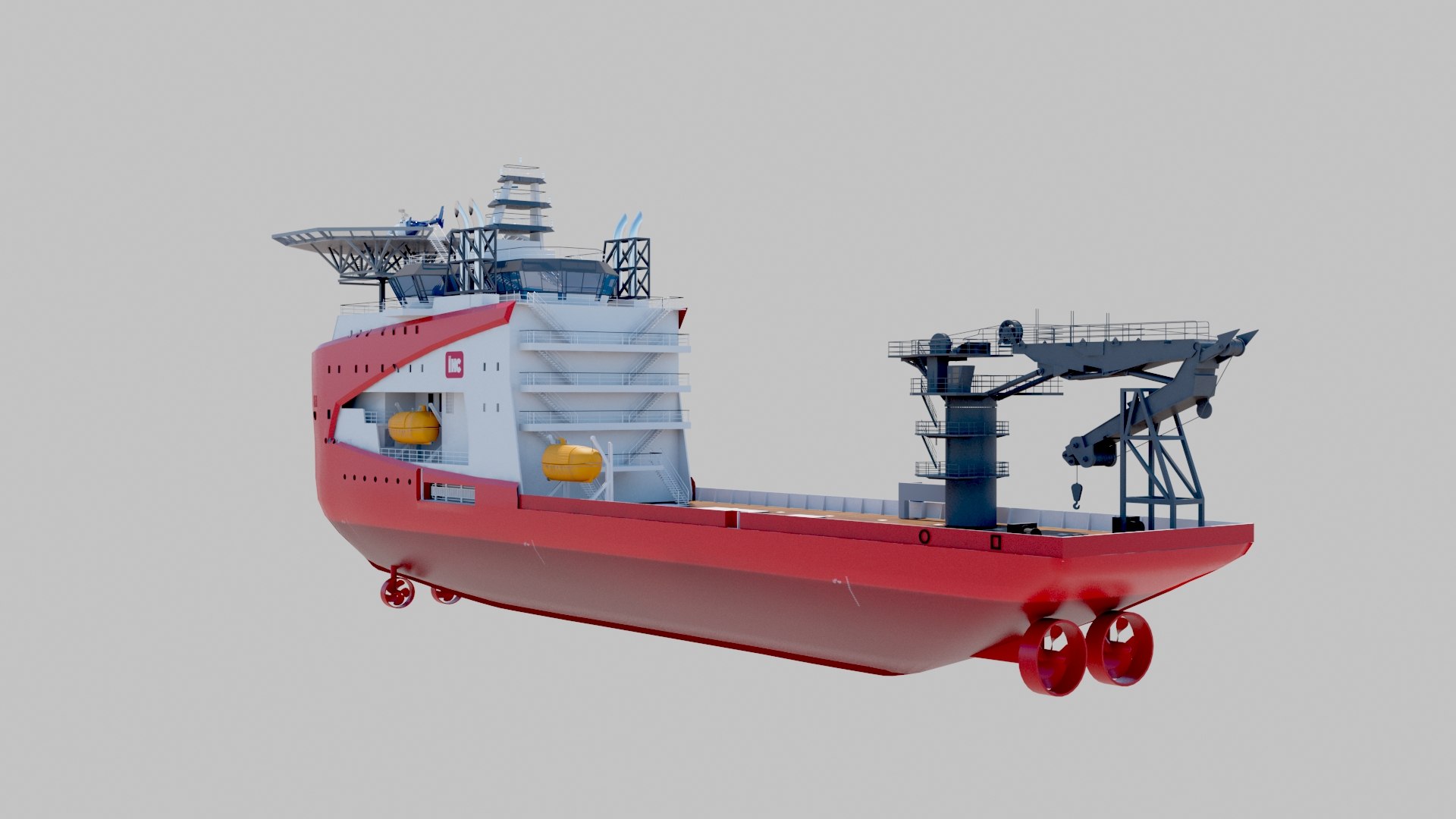 3D Model Ihc Offshore Support Vessel - TurboSquid 1472709