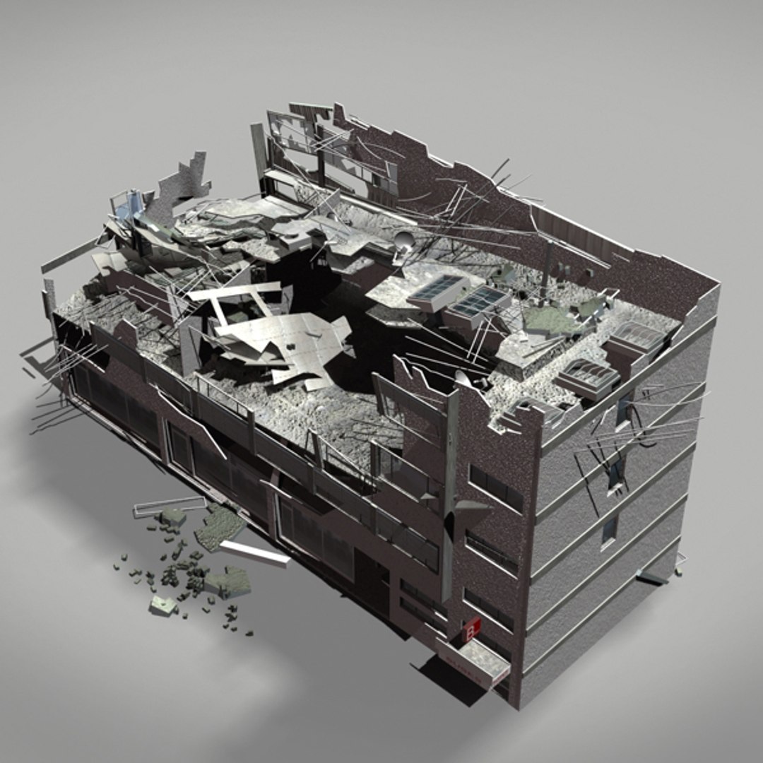 Destroyed Building 3d Model