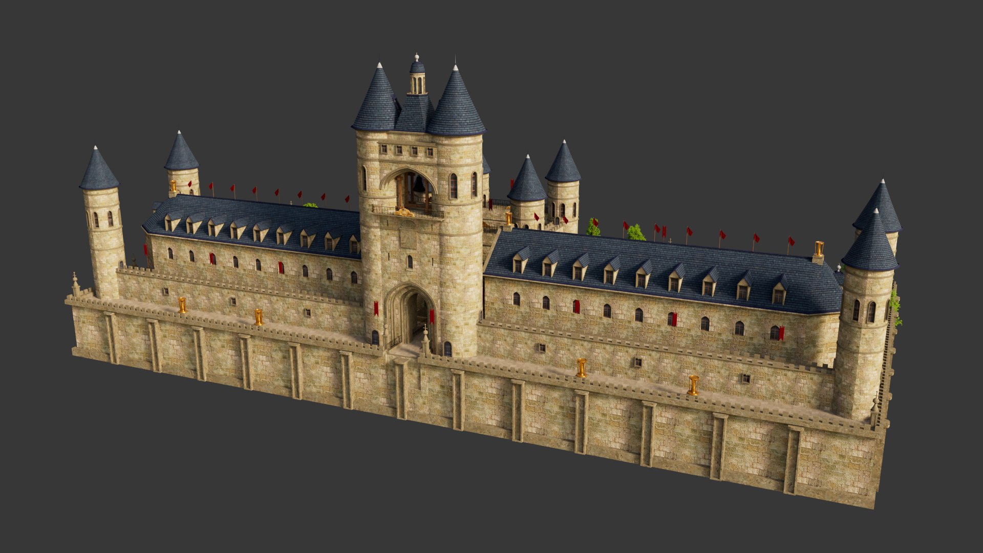 3D Model Big Bell Of Bordeaux Gate - TurboSquid 2312006