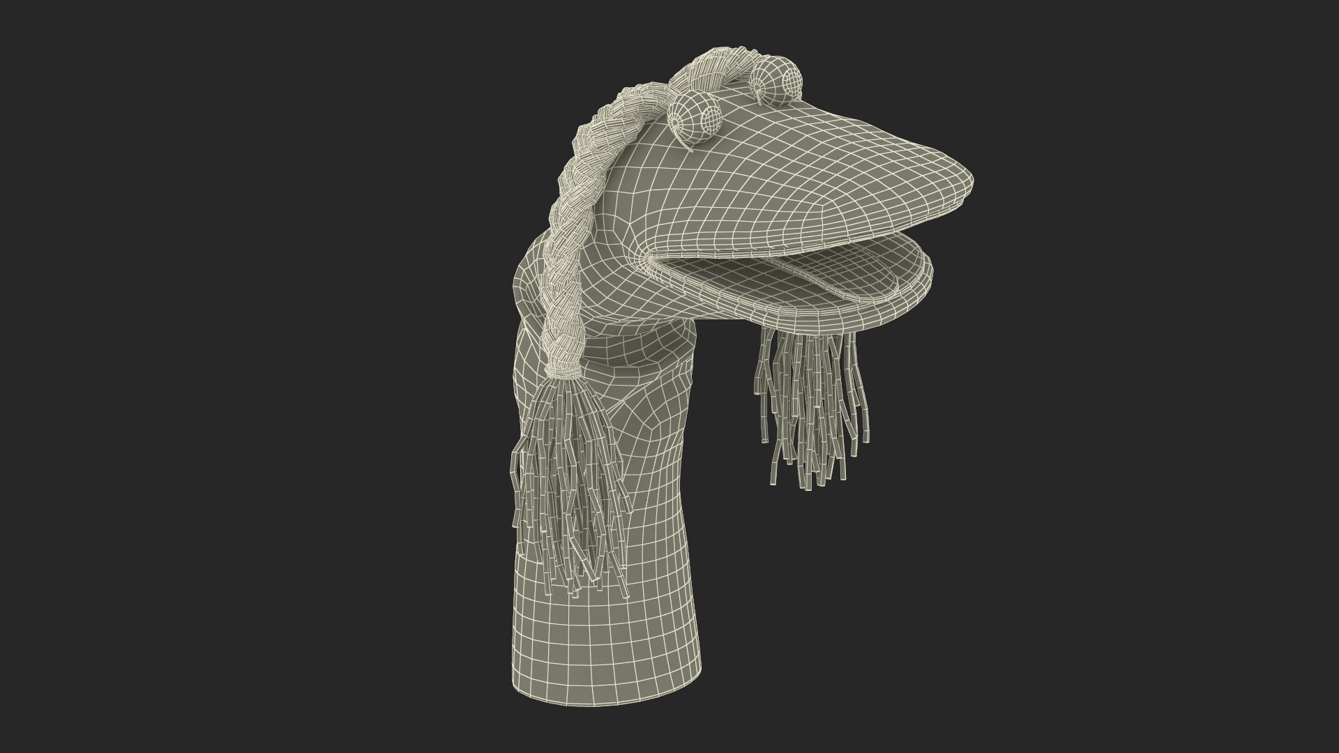 3D Sock Puppet Character Striped Girl Smiling Pose - TurboSquid 2268148