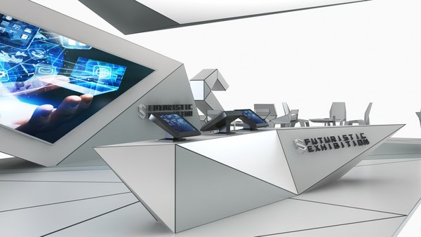 3D model Futuristic Exhibition Stand Collection 8 - TurboSquid 1903980