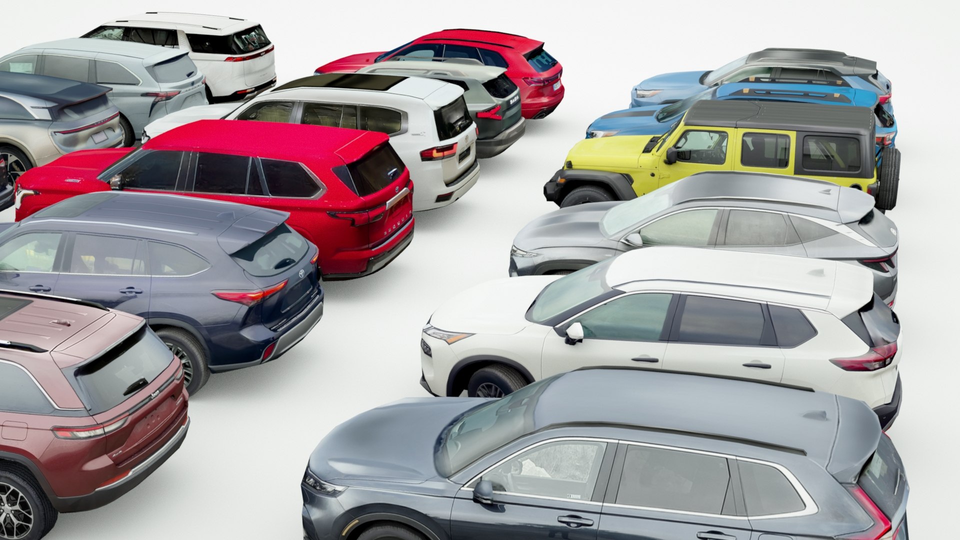 3D Model 18 SUVs And VANs - TurboSquid 2220213