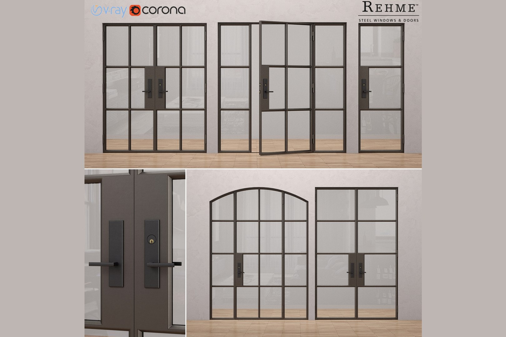 3D Model Rehme Steel Doors 3 - TurboSquid 1380883