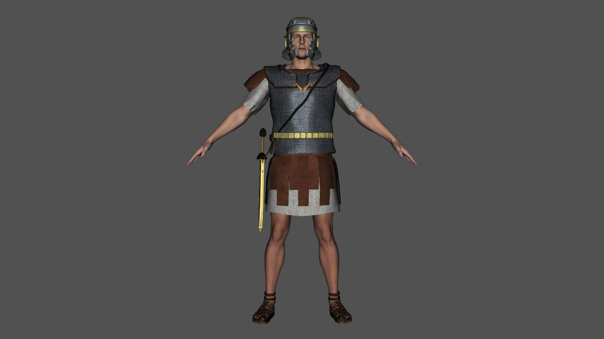 3D Roman Legion Soldier Rigged Low-poly 3D Model - TurboSquid 2366470
