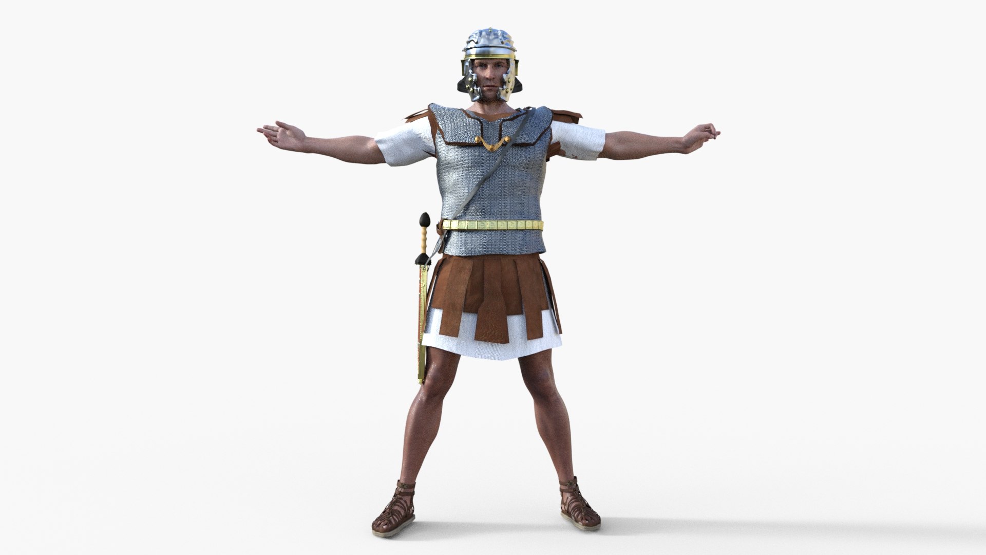 3D Roman Legion Soldier Rigged Low-poly 3D Model - TurboSquid 2366470