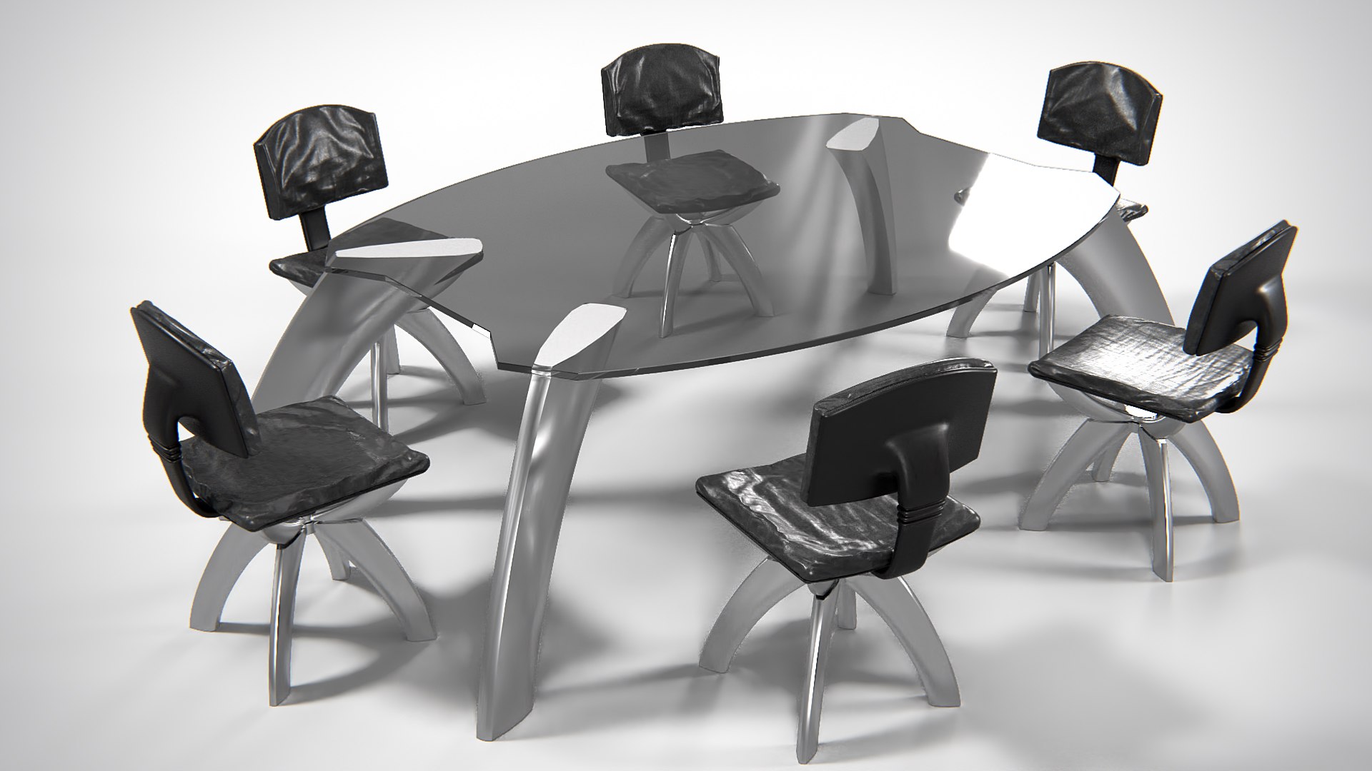3D Seon Table And Chairs PBR - TurboSquid 2086789