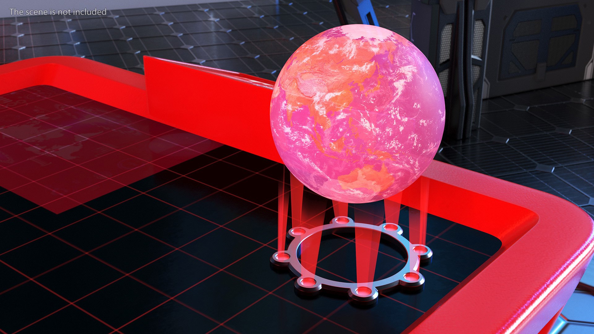 Planet Hologram Red 3D Model - TurboSquid 2196889