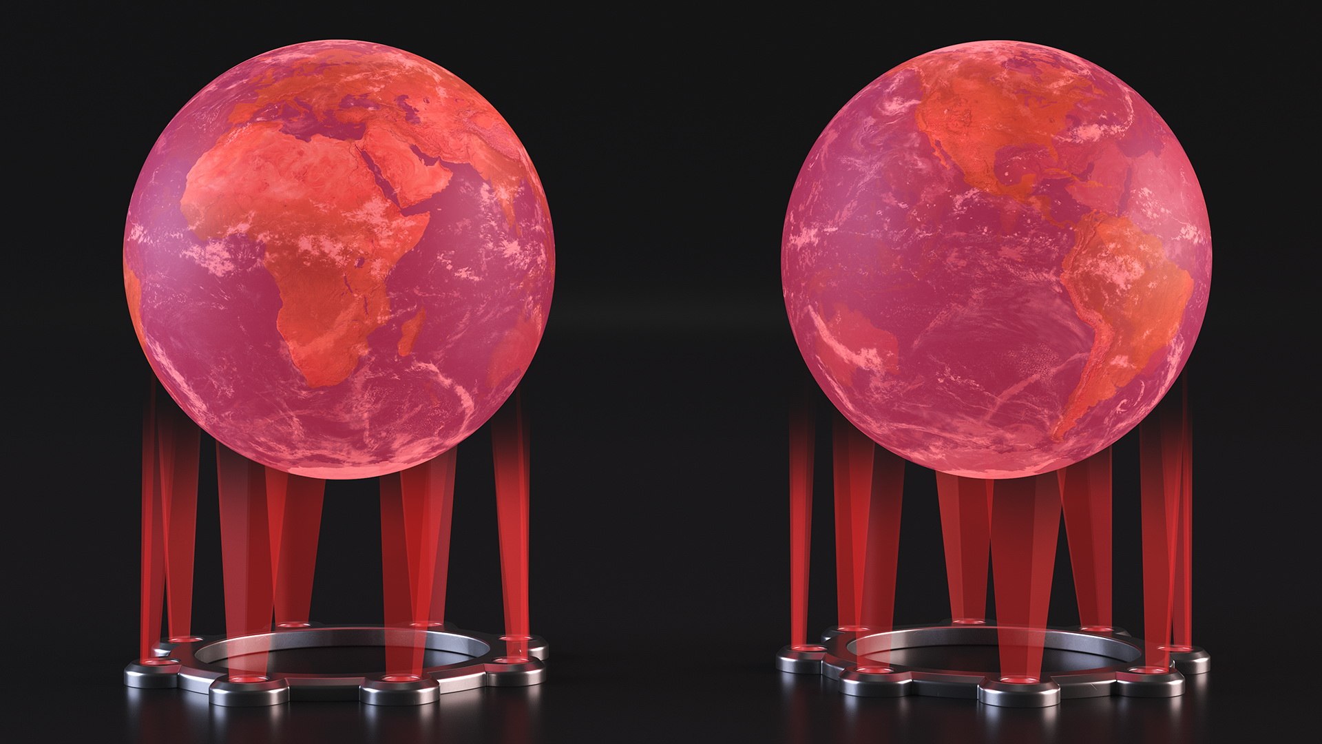 Planet Hologram Red 3D Model - TurboSquid 2196889