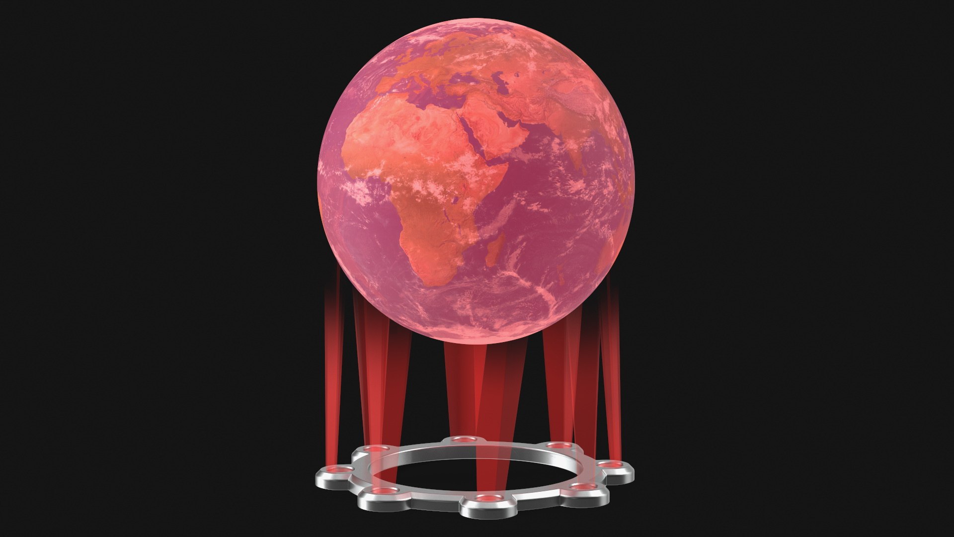 Planet Hologram Red 3D Model - TurboSquid 2196889