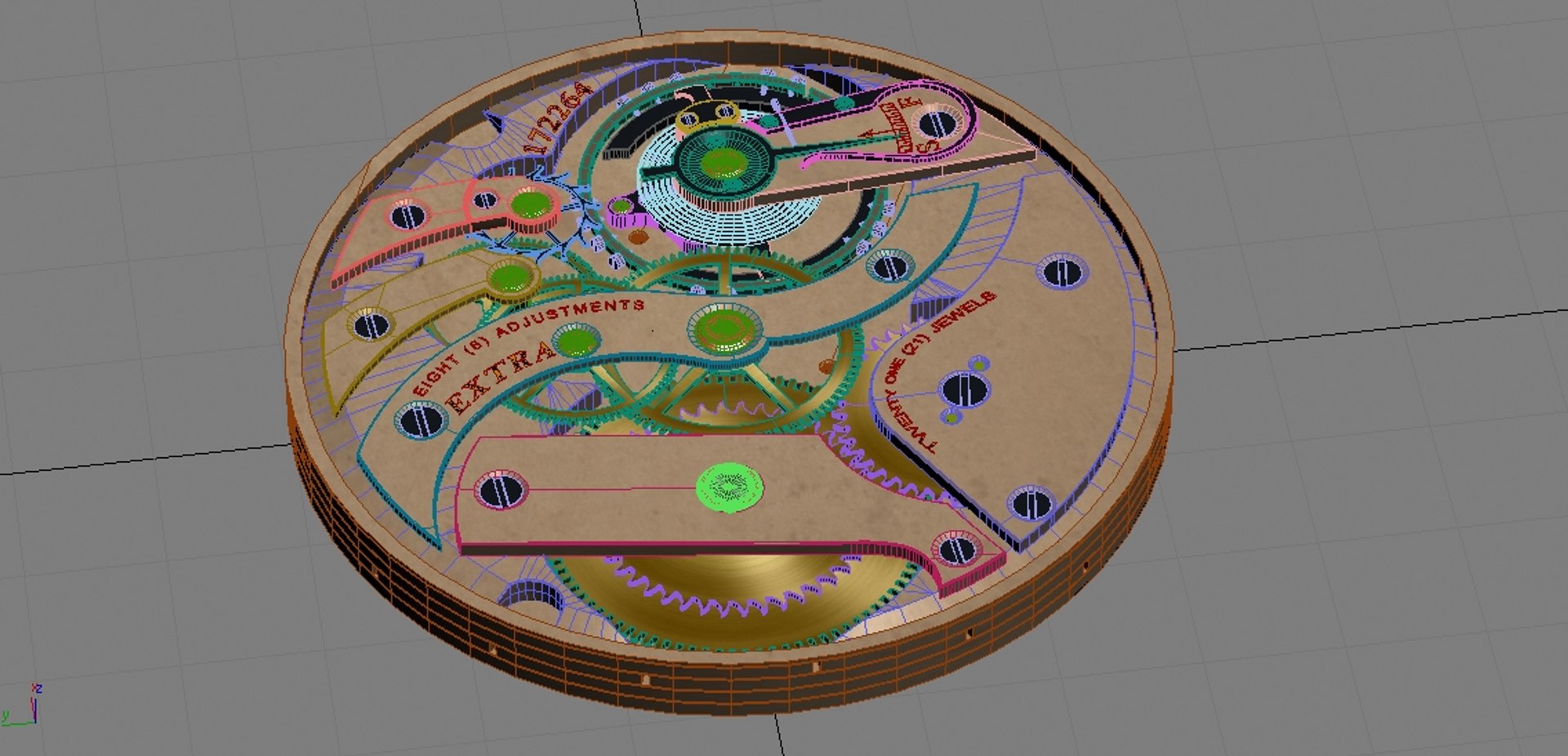 Watch Mechanism 3d Model