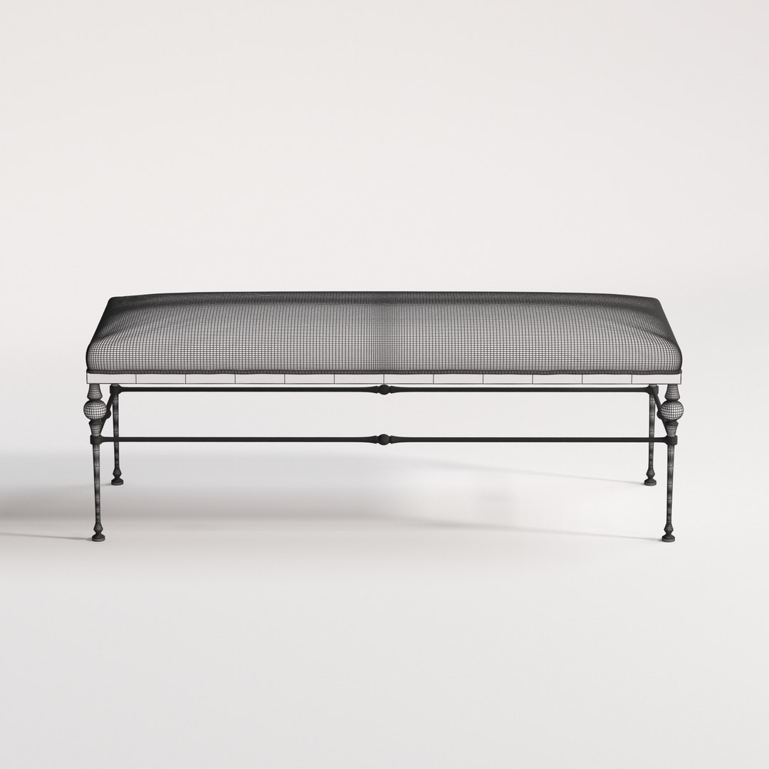 3d Model Bernhardt Tristan Bench