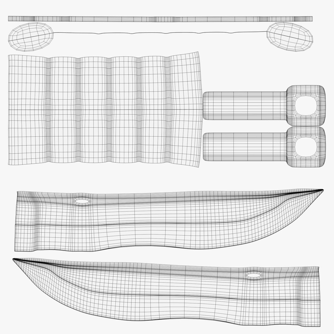3d Model Bayonet Cutting Knife