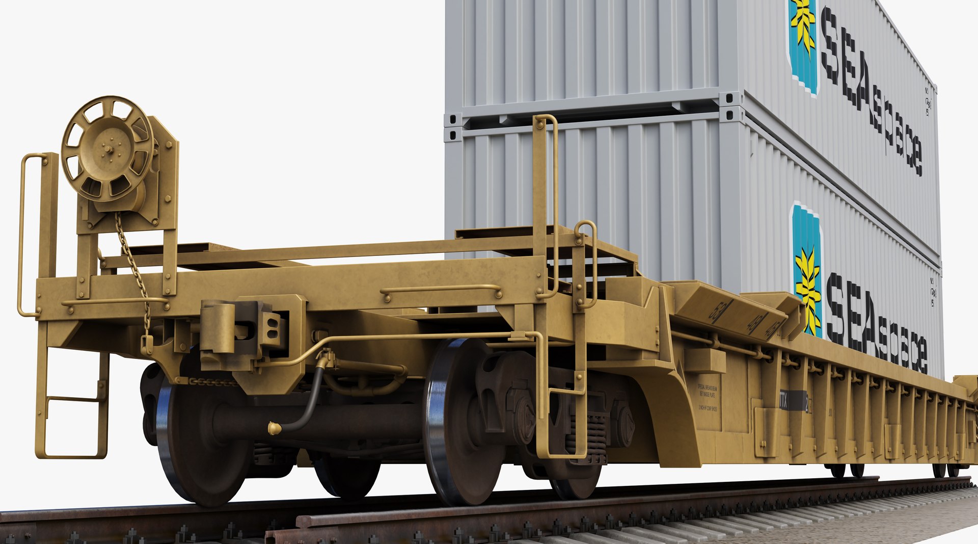 3D double stack car s615 model - TurboSquid 1441300