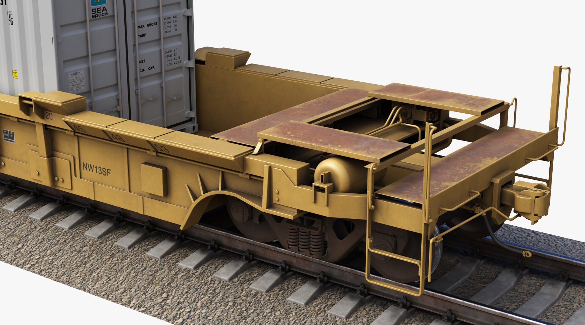 3D double stack car s615 model - TurboSquid 1441300