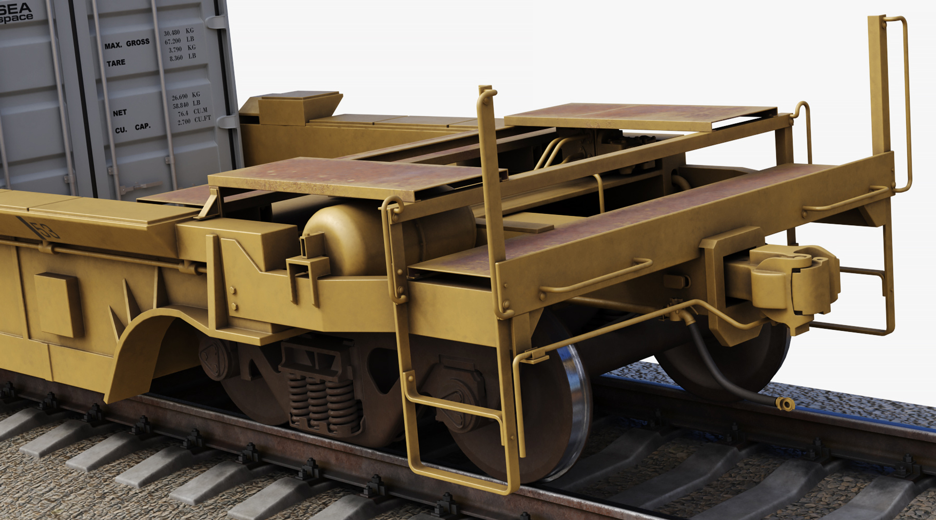 3D double stack car s615 model - TurboSquid 1441300