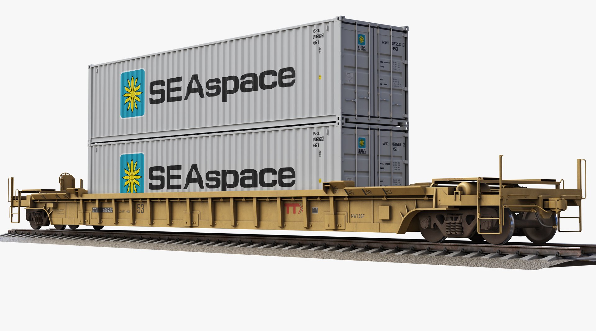 3D double stack car s615 model - TurboSquid 1441300