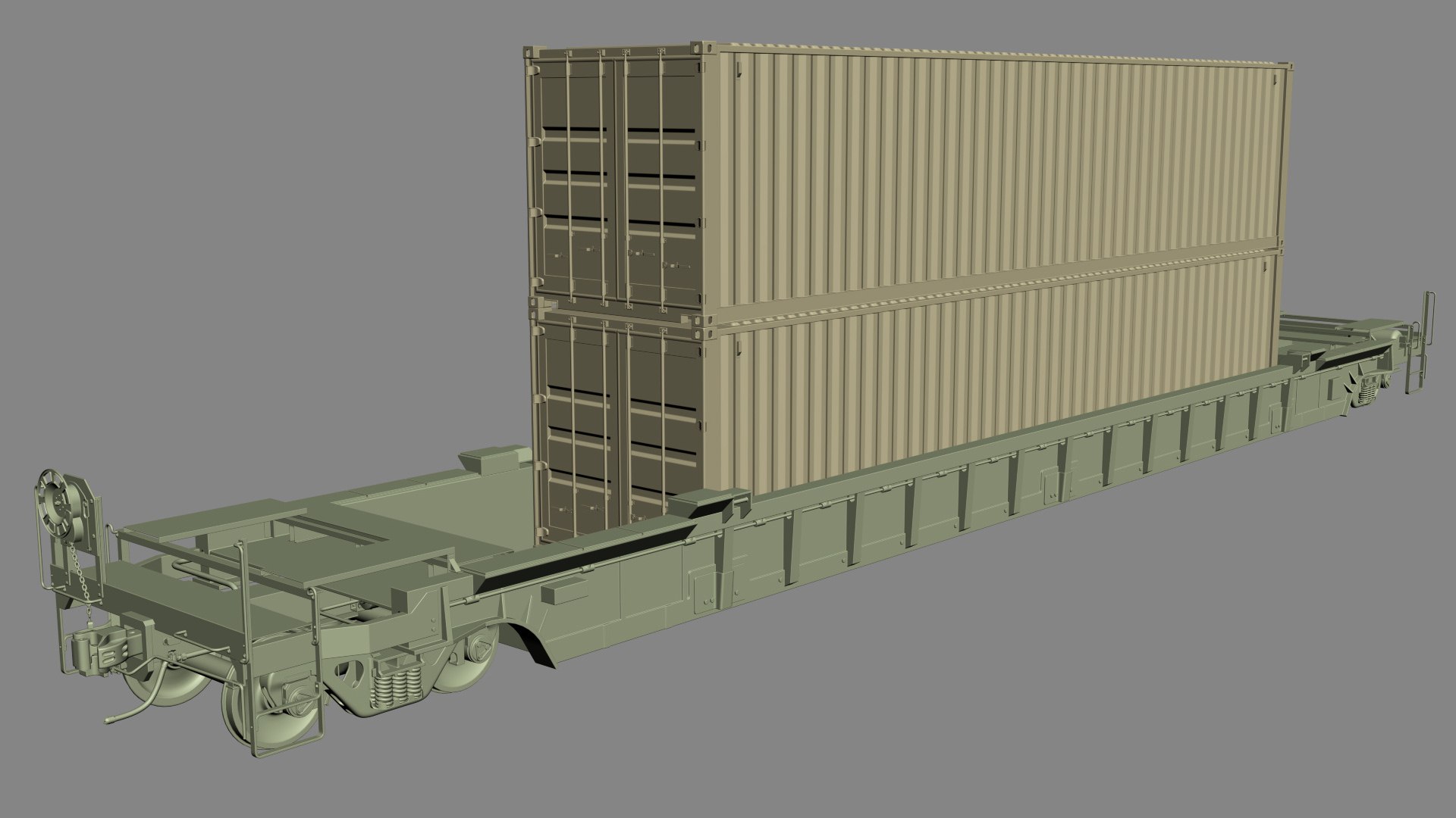 3D double stack car s615 model - TurboSquid 1441300