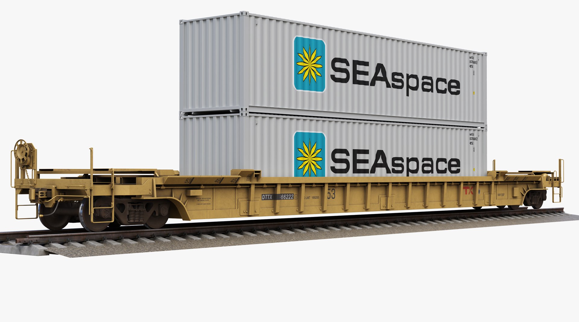 3D double stack car s615 model - TurboSquid 1441300