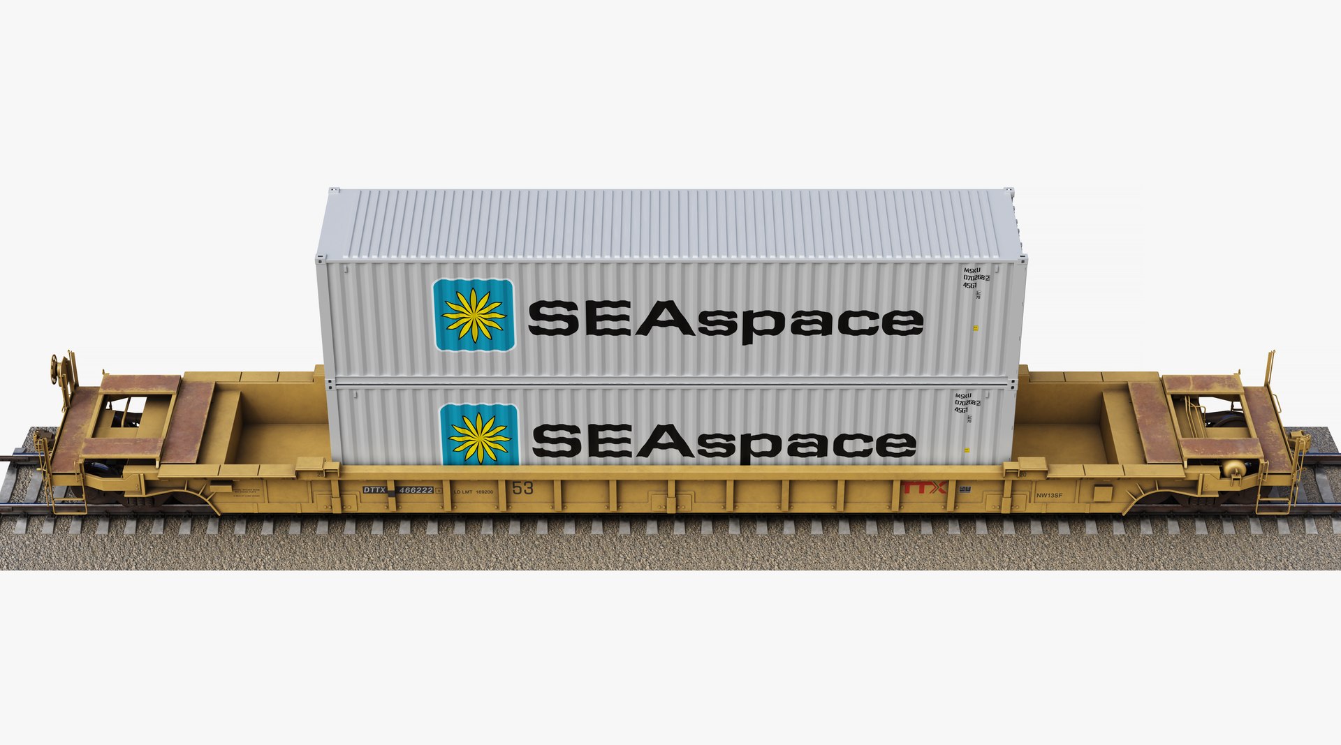 3D double stack car s615 model - TurboSquid 1441300