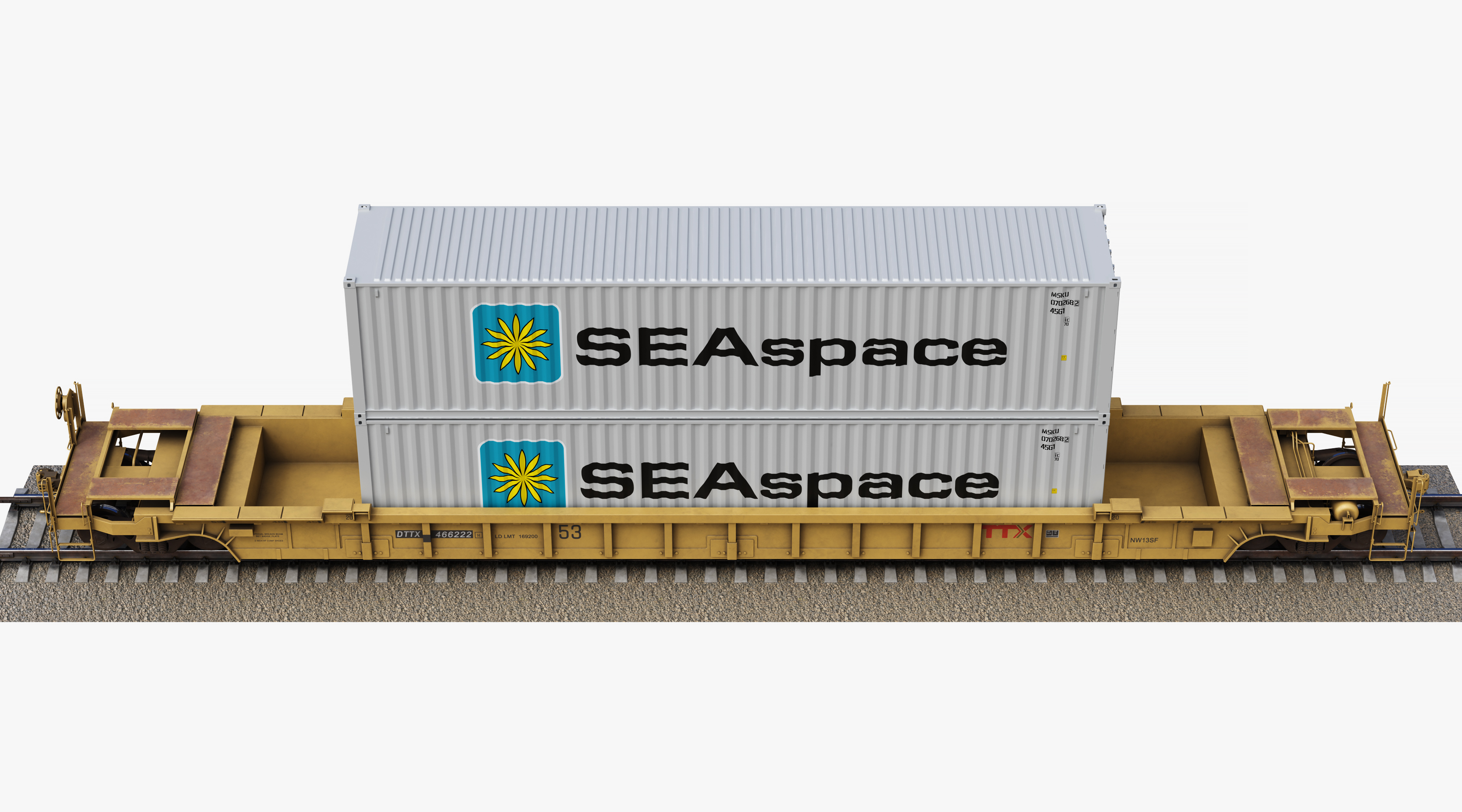 3D double stack car s615 model - TurboSquid 1441300