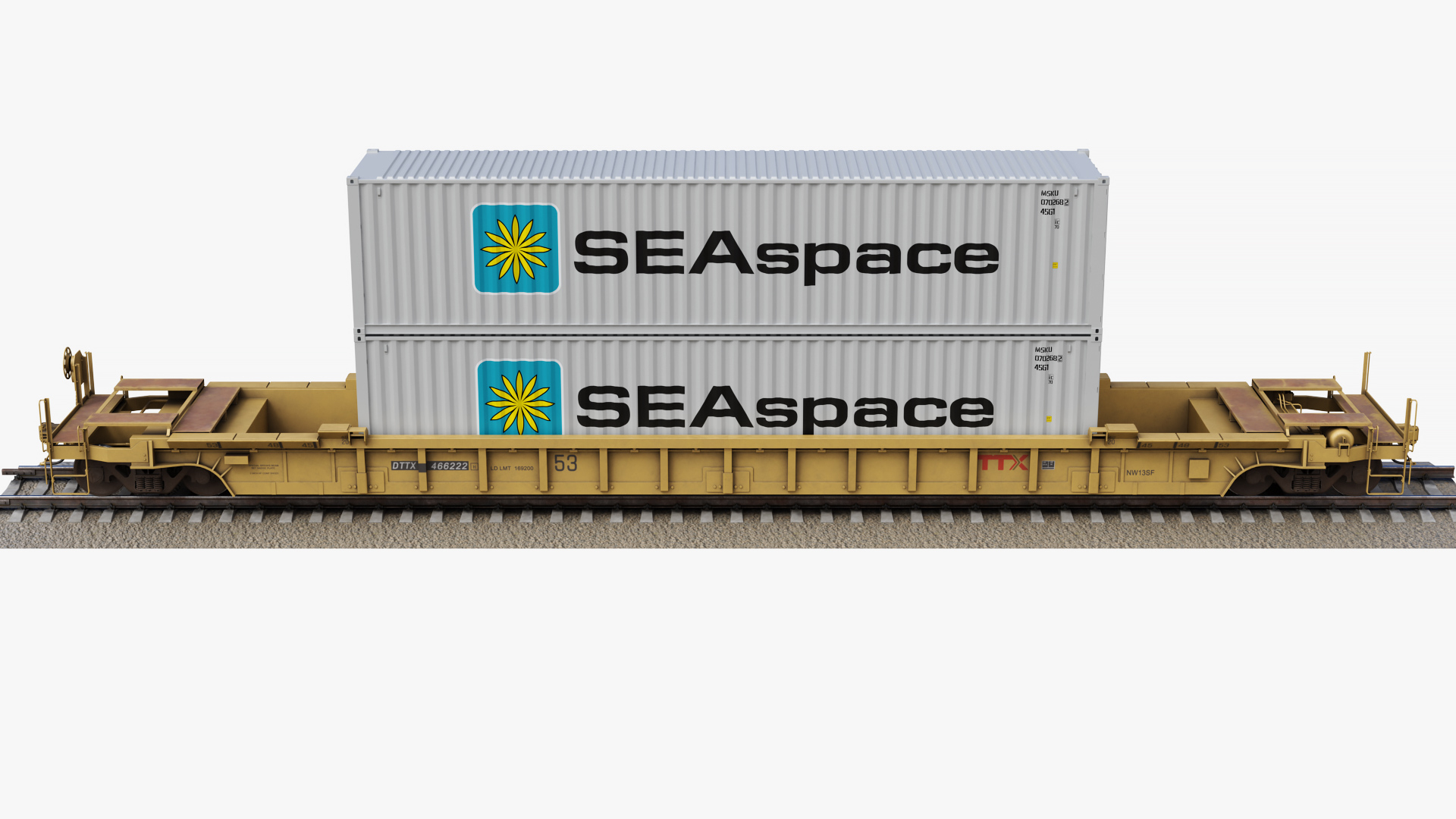 3D double stack car s615 model - TurboSquid 1441300