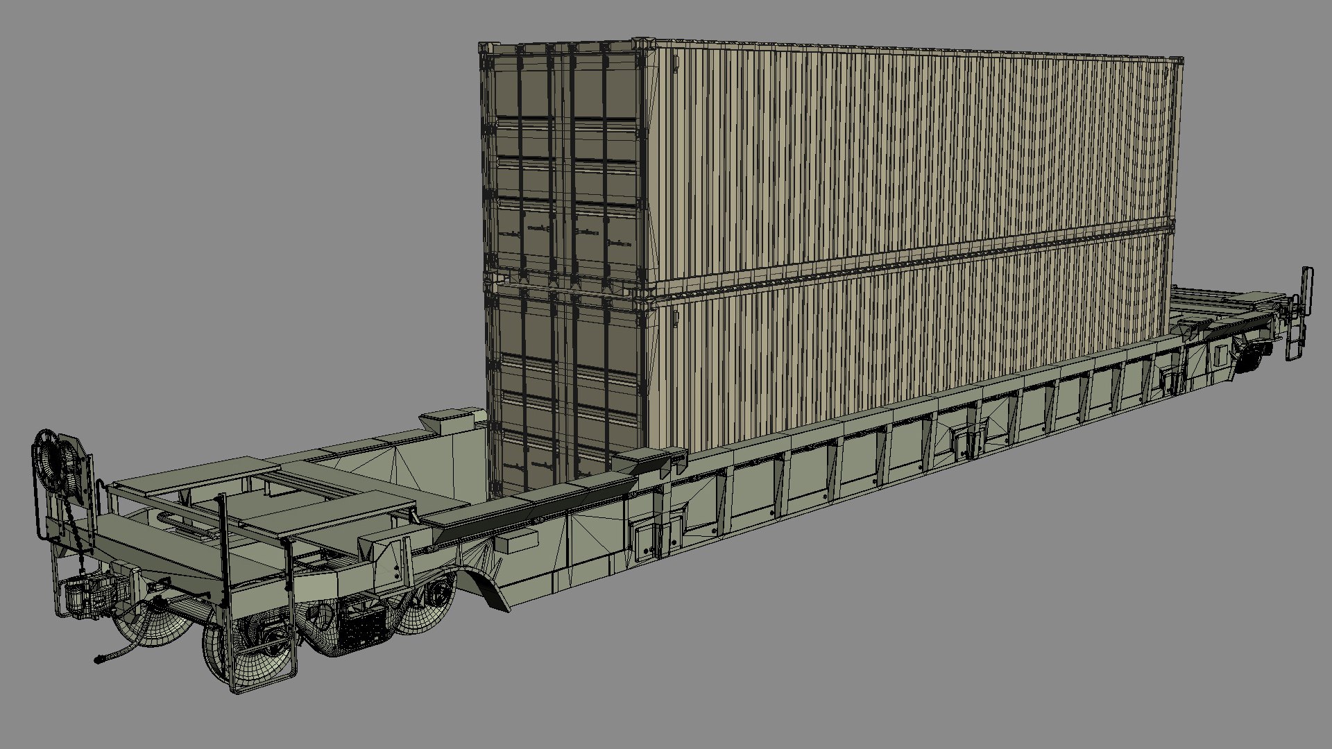 3D double stack car s615 model - TurboSquid 1441300