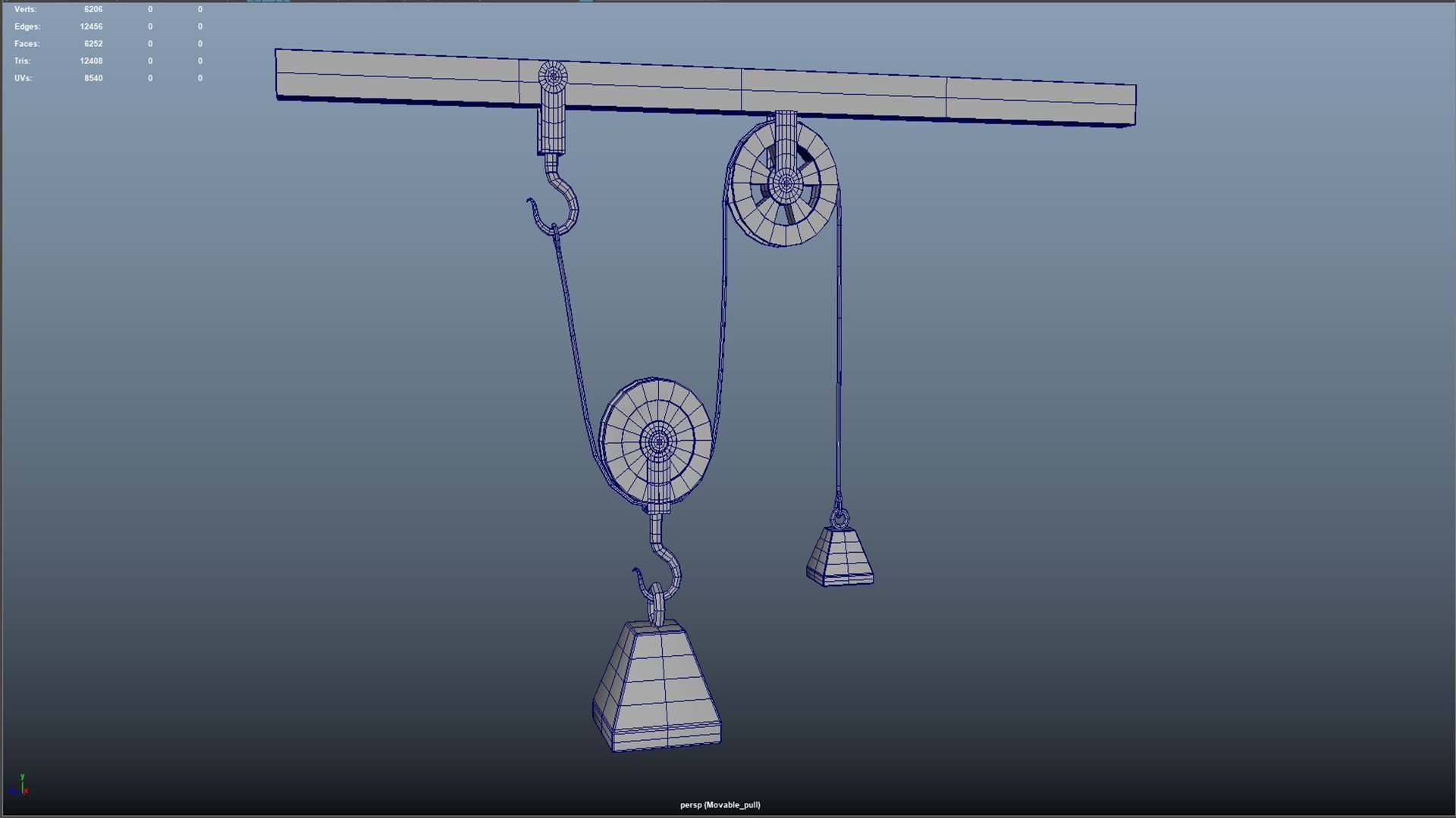 Movable Pulley 3D Model - TurboSquid 2327114