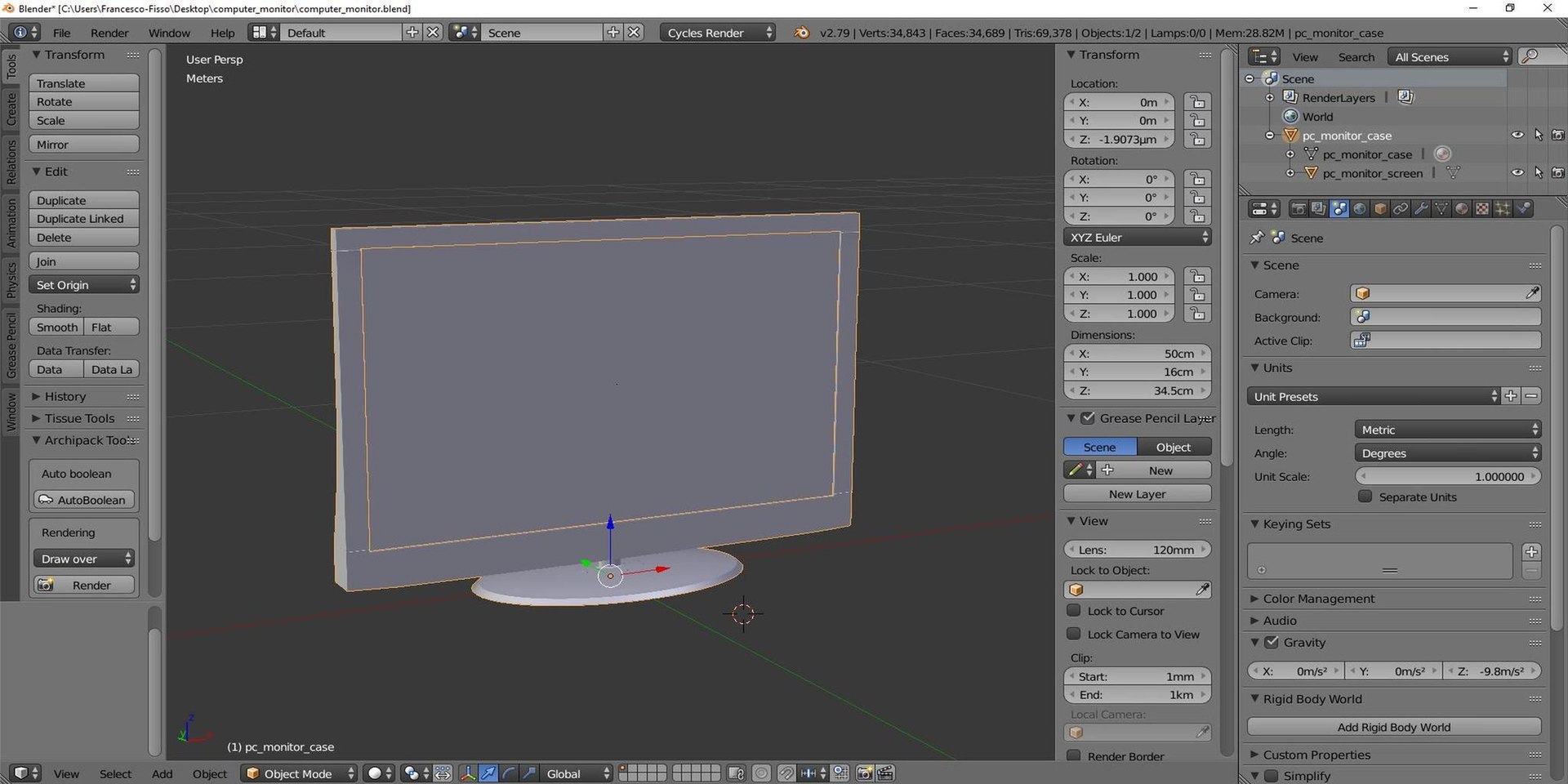 Flat Computer Monitor Model - TurboSquid 1349287