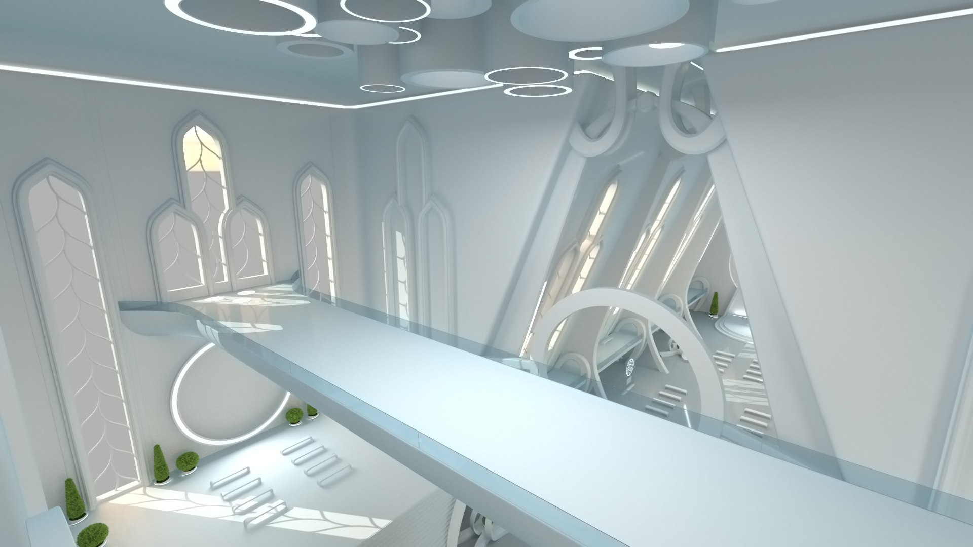 3D Sci-fi Futuristic Cathedral Church - TurboSquid 2119148