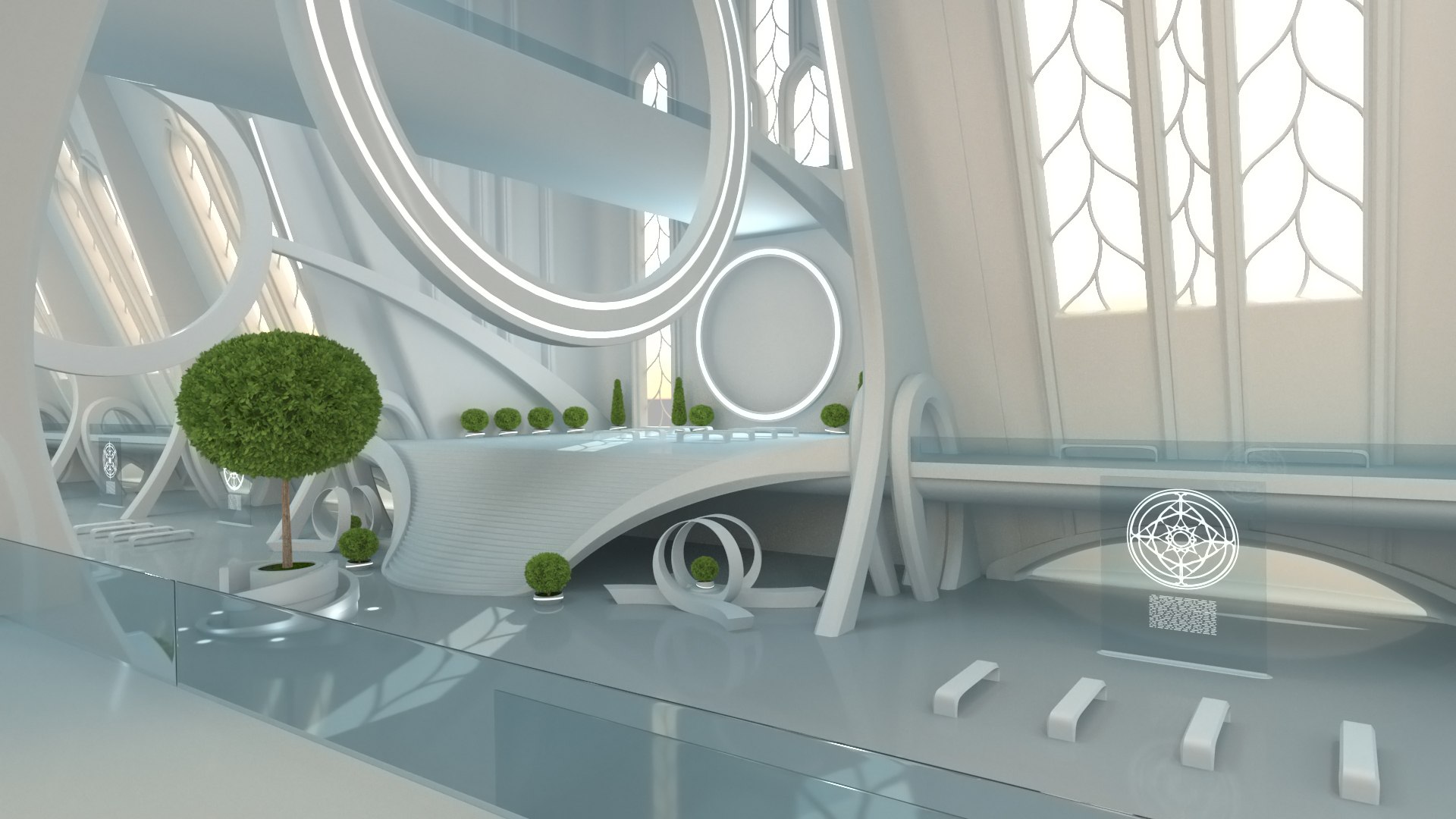 3D Sci-fi Futuristic Cathedral Church - TurboSquid 2119148