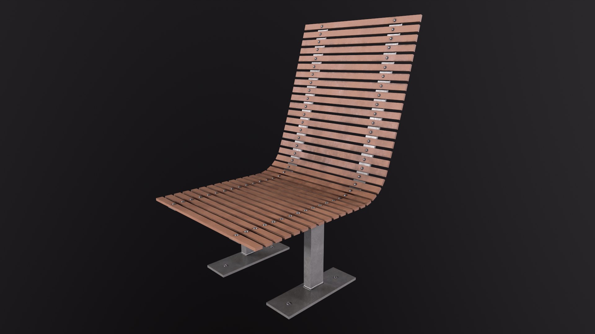 Bench 3d model with two different color texture sets Low-poly 3D model ...