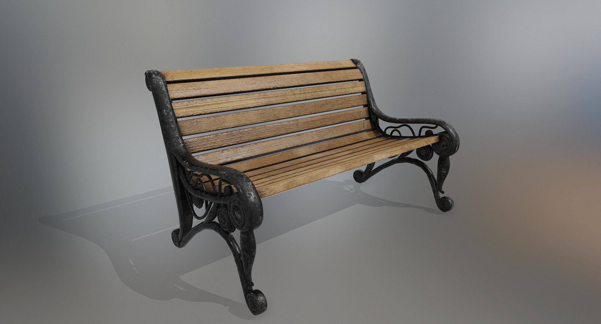 3D Garden Park Bench Model - TurboSquid 1336217