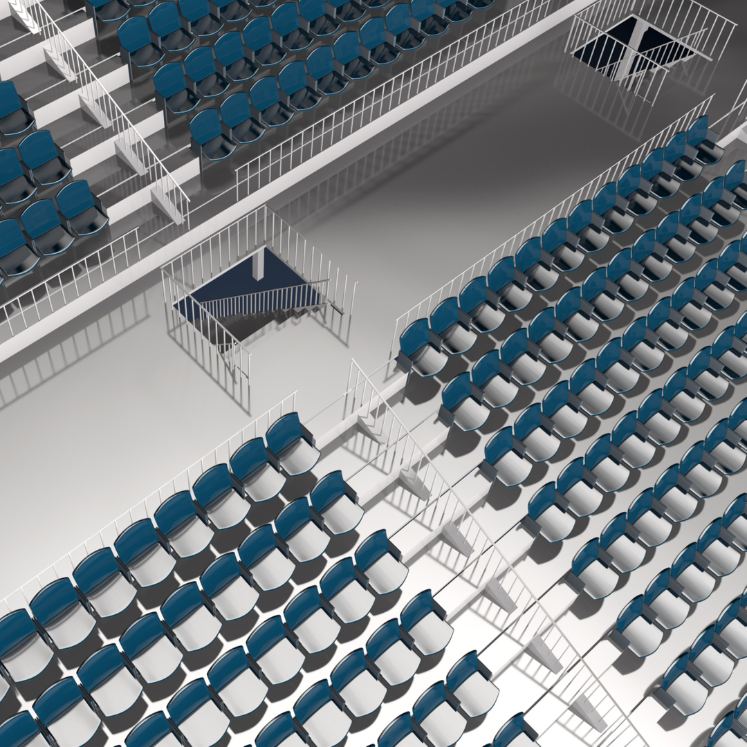 3d grandstand seating model
