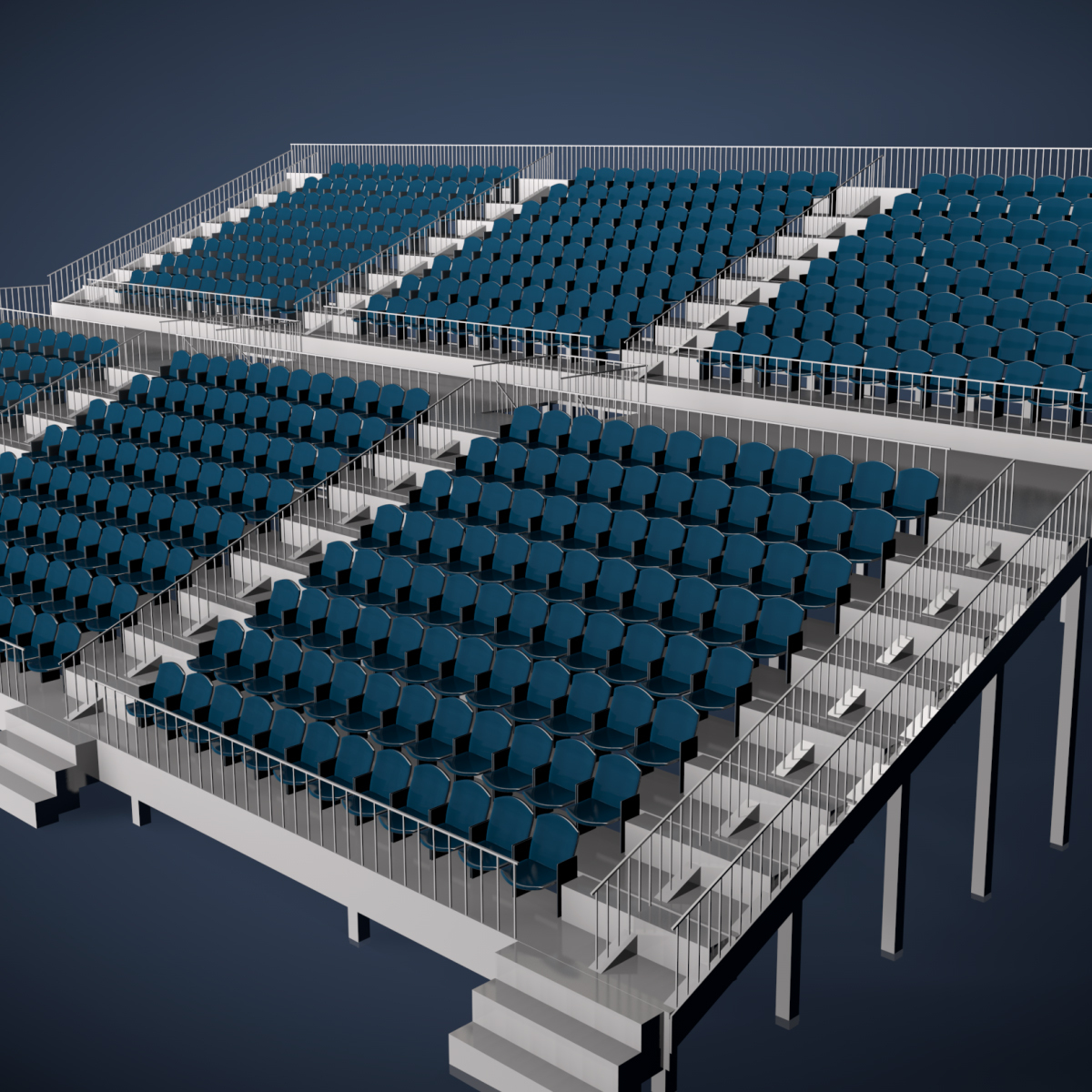 3d grandstand seating model