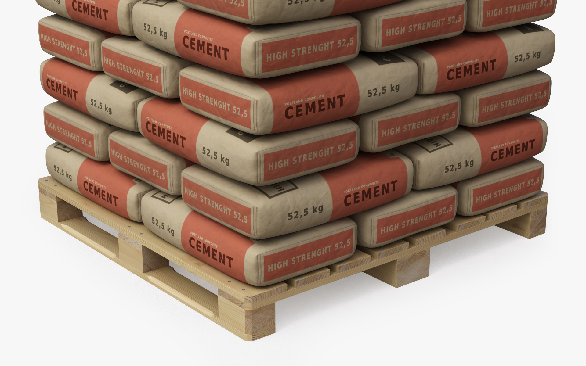 Pallet cement bags 3D model - TurboSquid 1570429