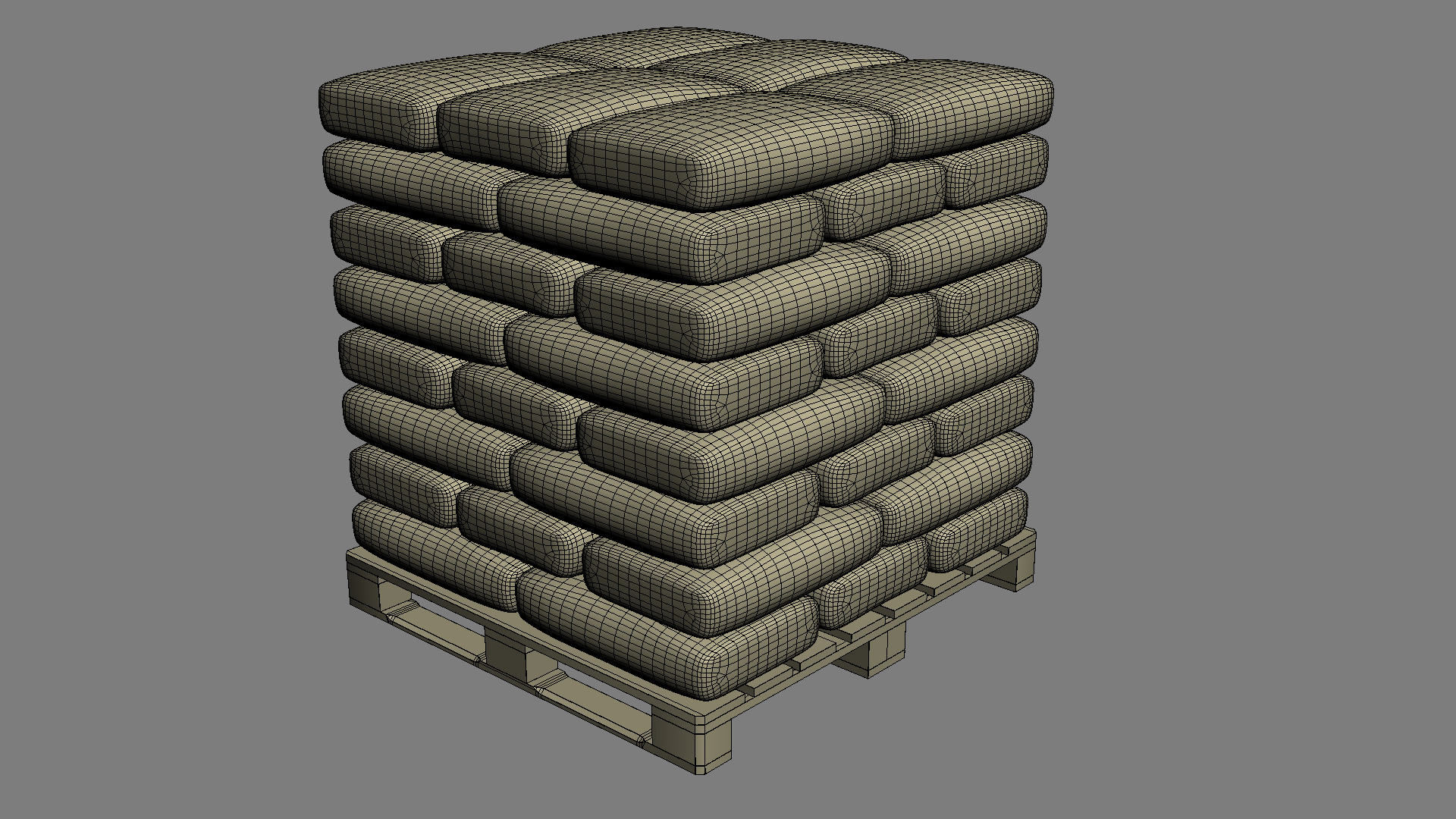 Pallet cement bags 3D model - TurboSquid 1570429