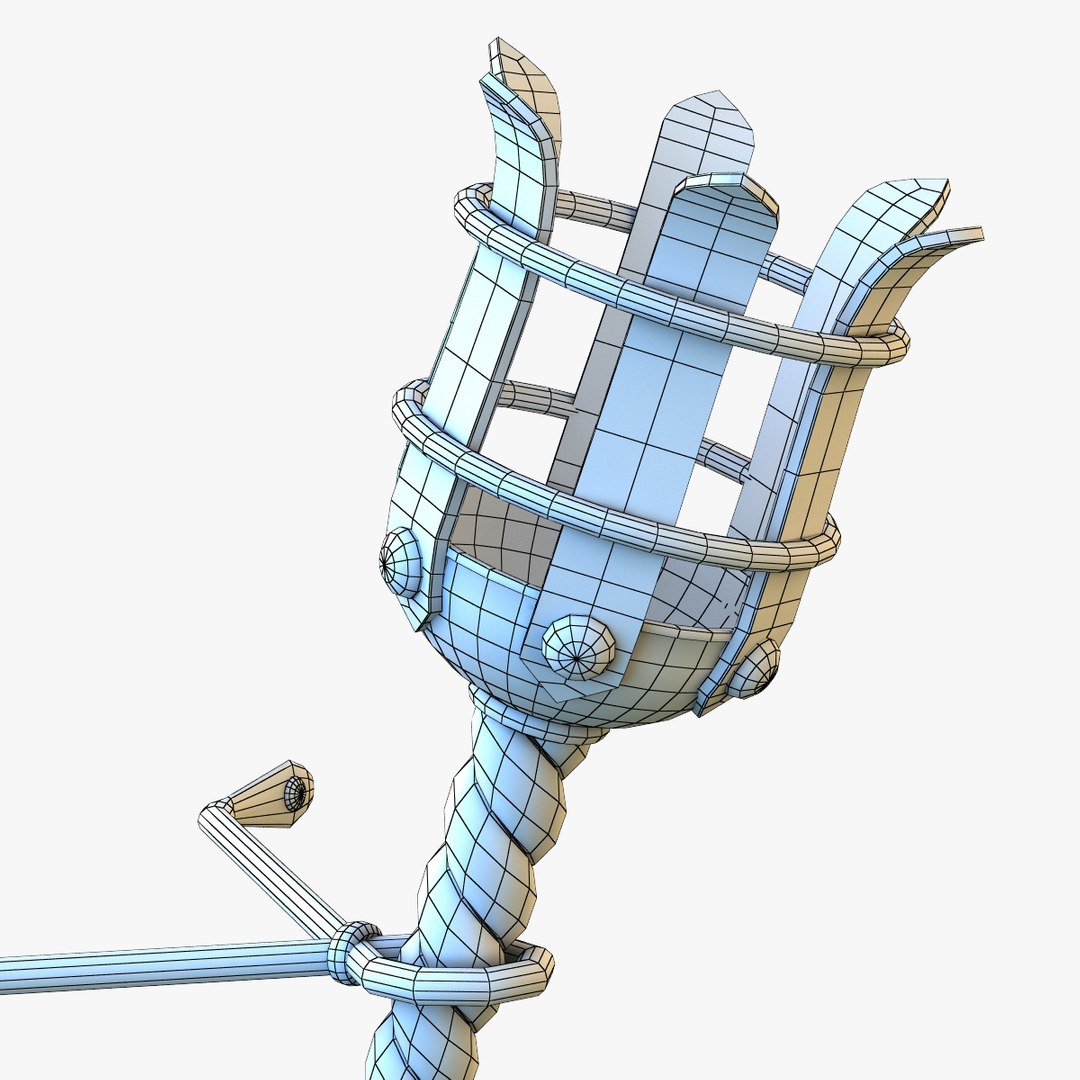 3d Model Metal Medieval Torch
