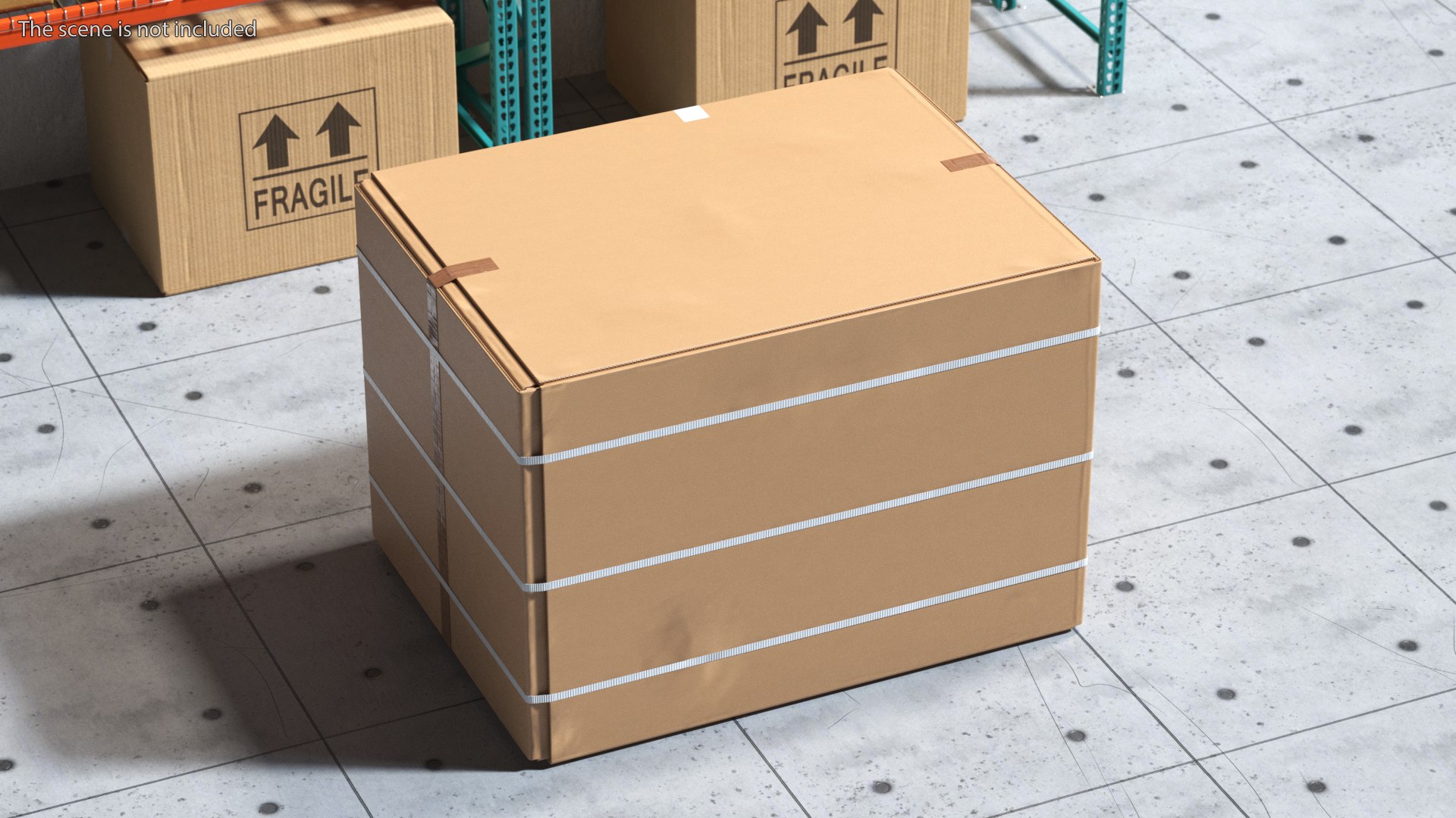 Large Shipping Cardboard Box Model - TurboSquid 2115406