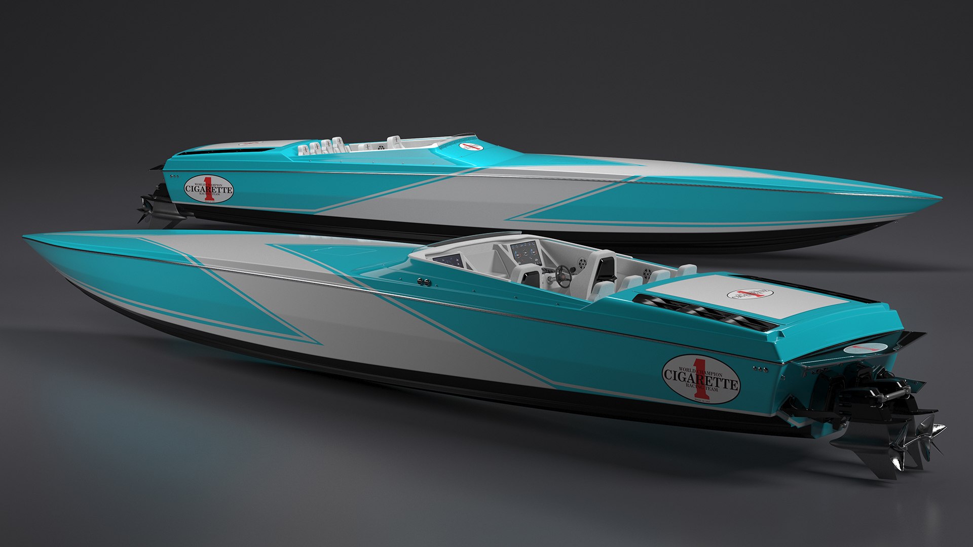 CigaretteBoat515 Blue For 3D Print 3D Model - TurboSquid 2344268