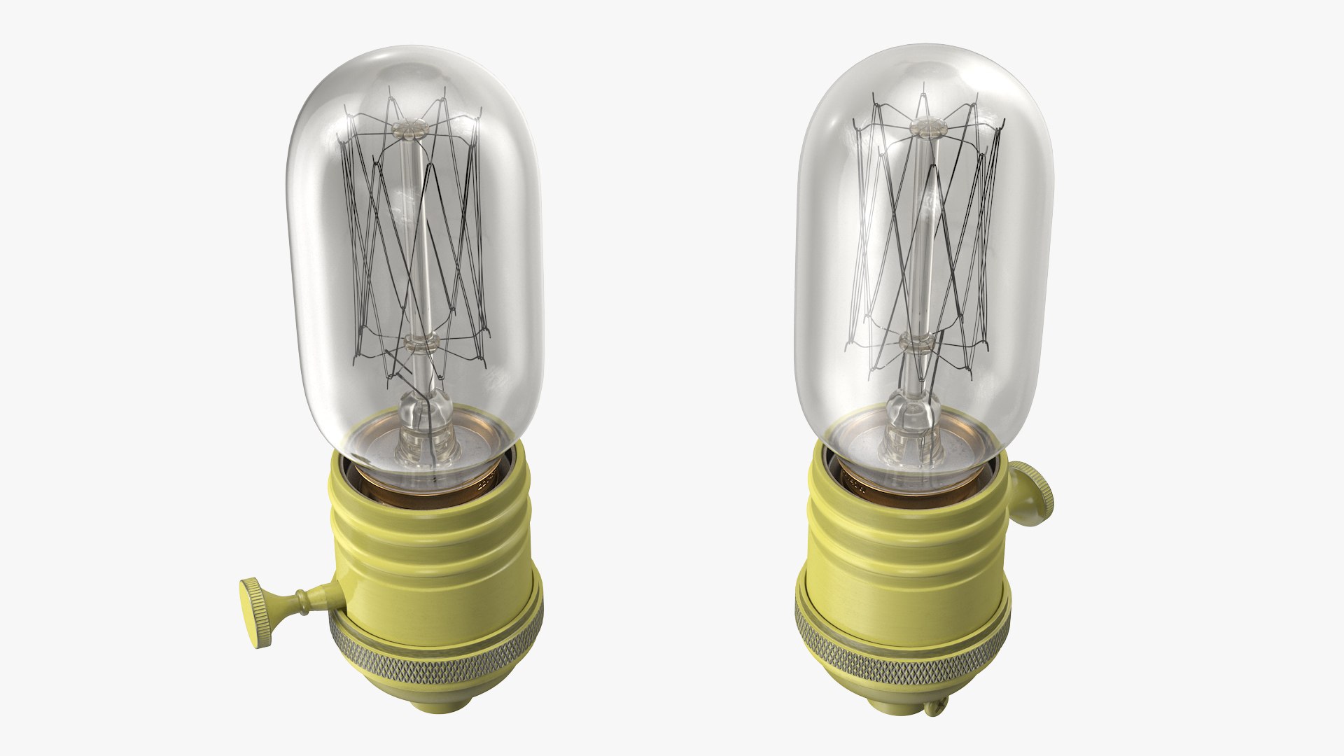 Brass Lamp Holder With Light Bulb 3D Model - TurboSquid 1835882