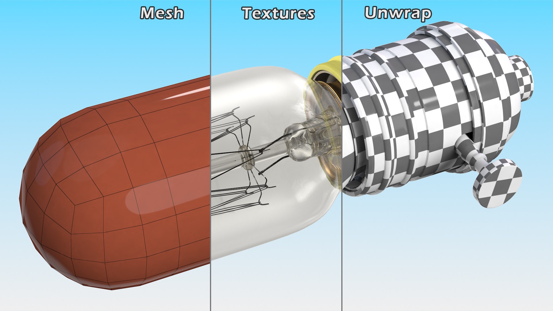 Brass Lamp Holder With Light Bulb 3D Model - TurboSquid 1835882